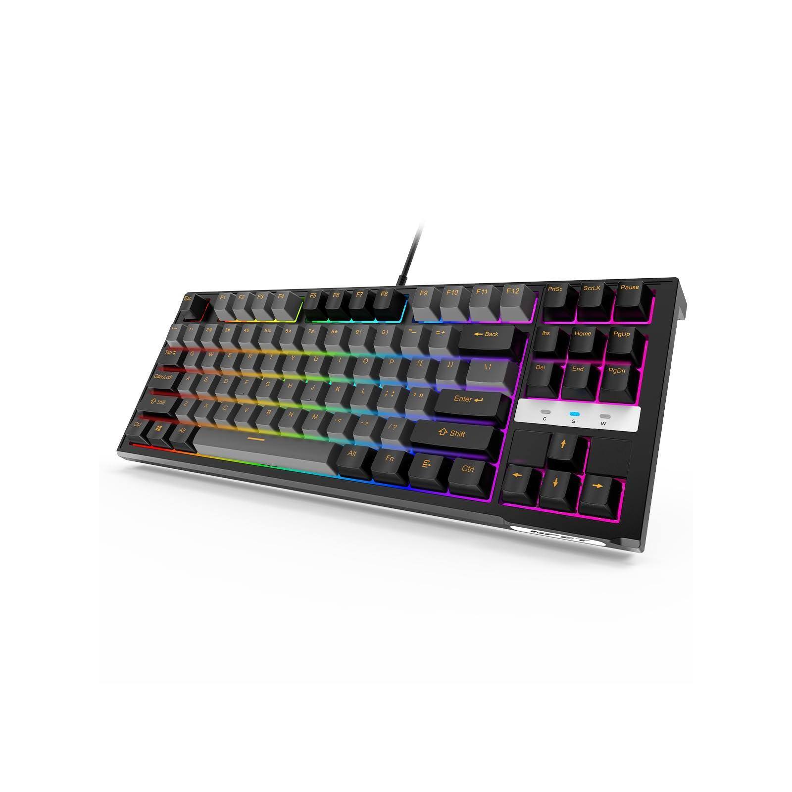 Reds Spade Cr87 Mechanical Gaming Hot swappable 87 key Compact Rgb With ...