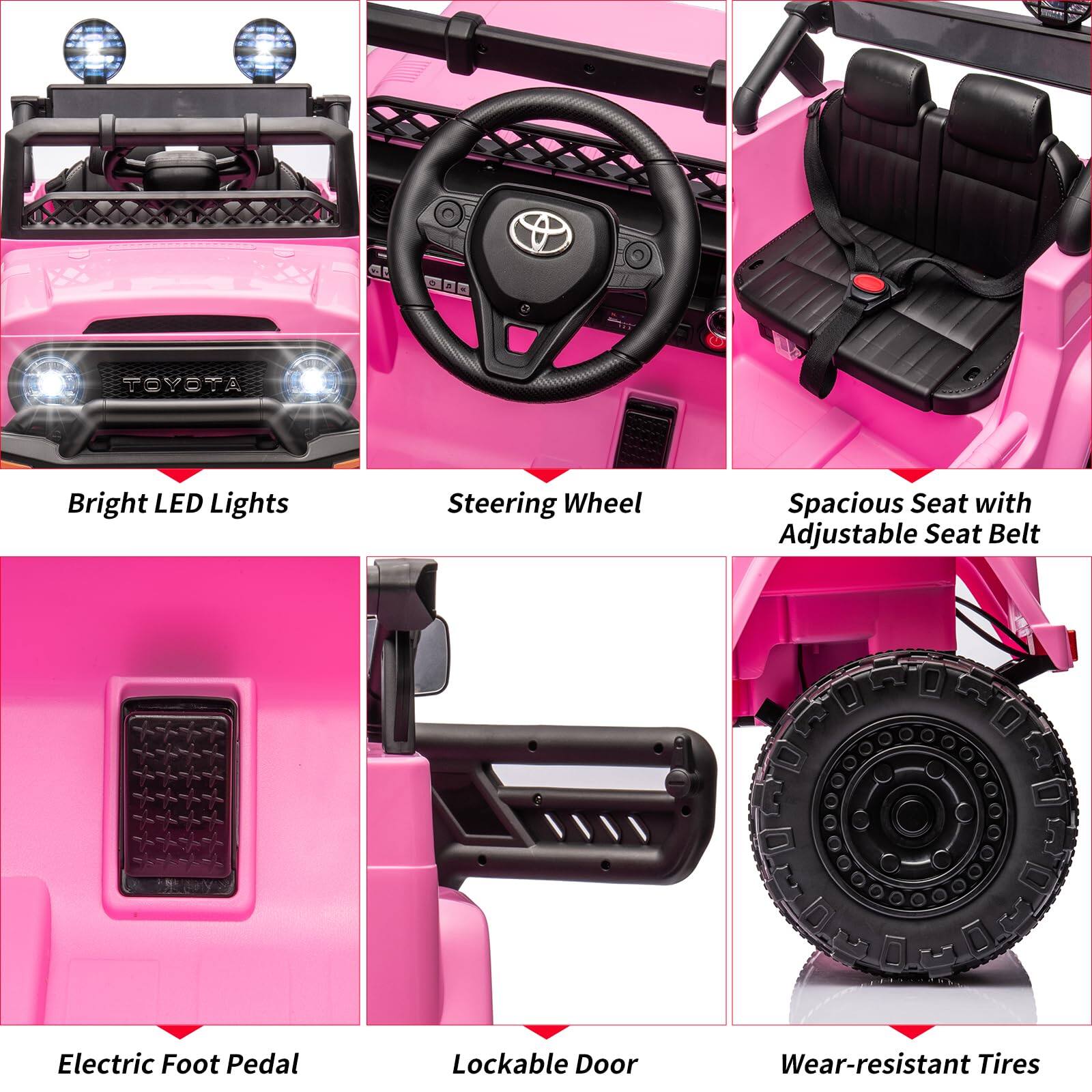 GARVEE Licensed Toyota 12V Kids Electric Truck | Parent Remote Control ...