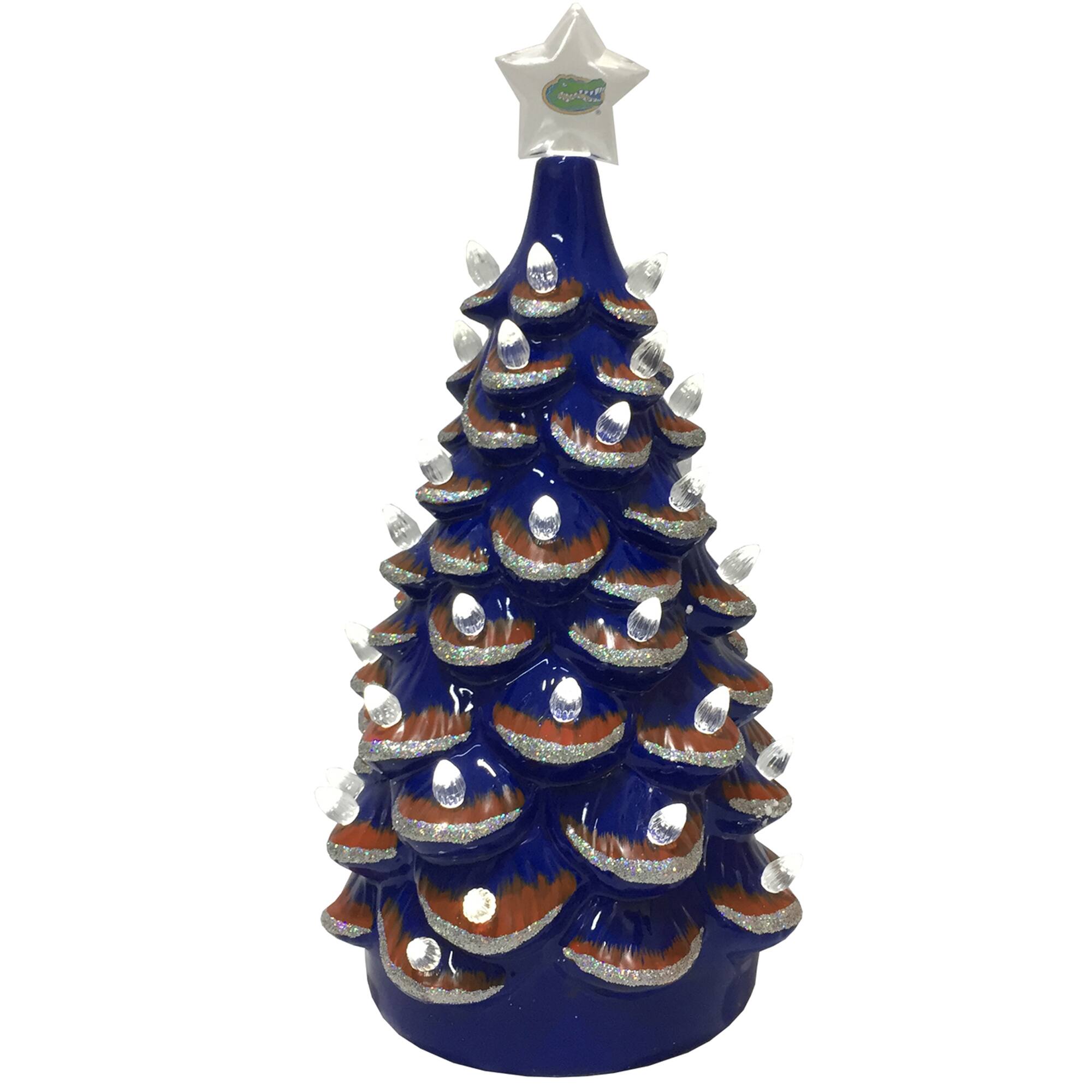 Santa's Workshop Blue/ Florida Gators 14'' Ceramic Tree Orange 4067671 ...