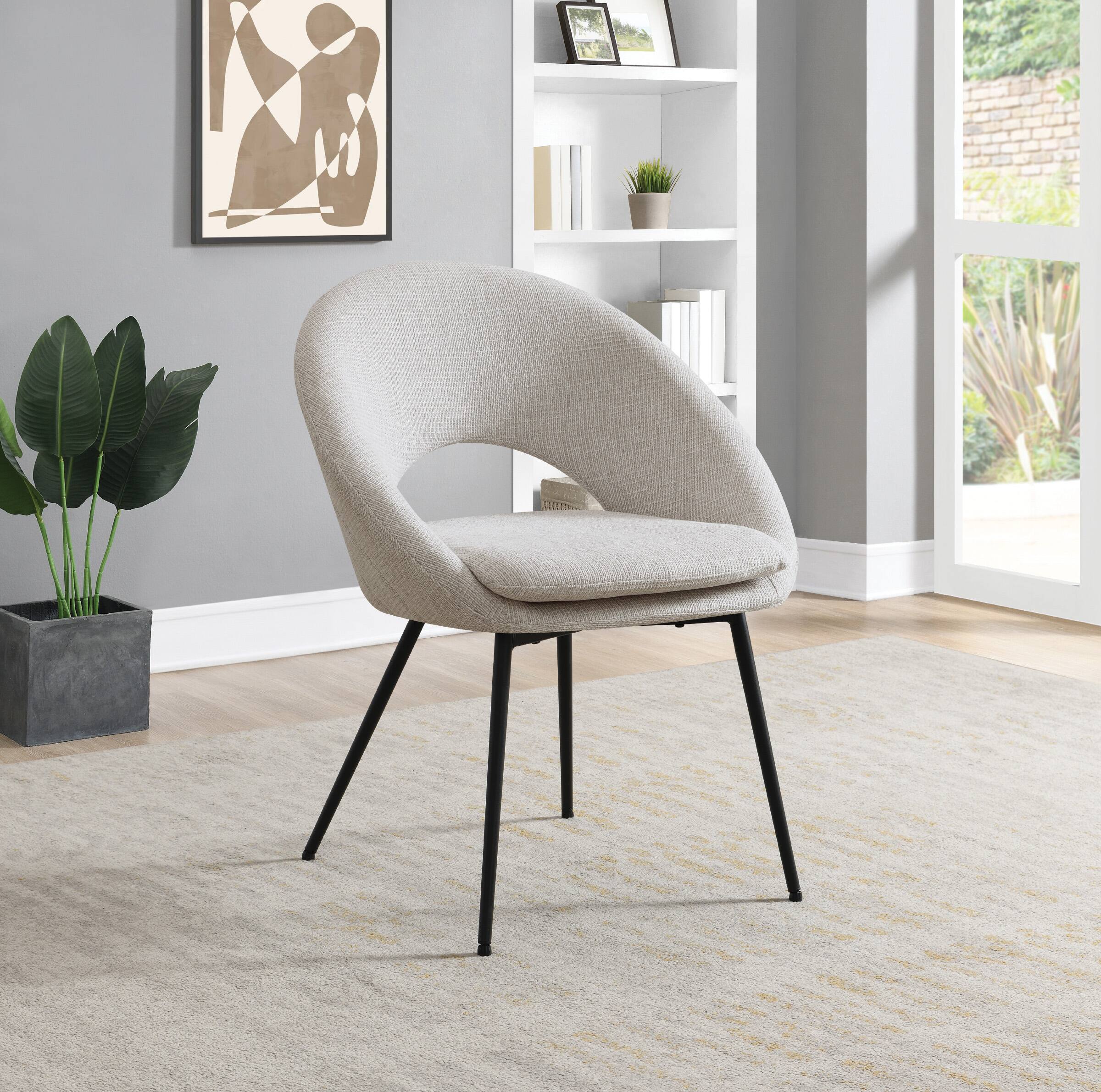 Best Buy: OSP Home Furnishings Millie Accent /Dining Chair Cream/ Black ...