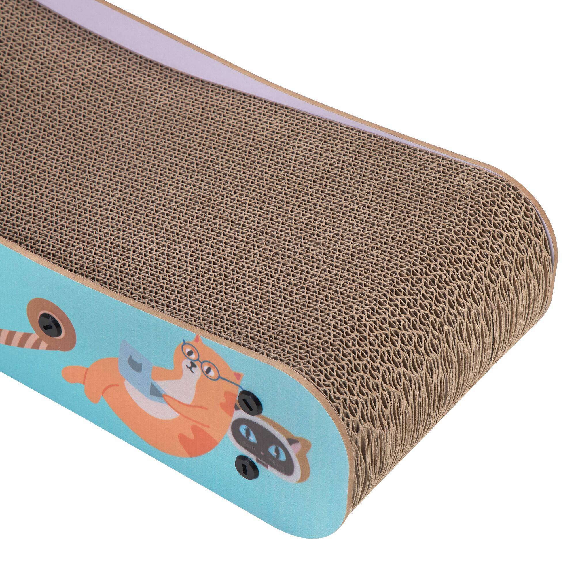 Boyel Living Colorful Painted DoubleSided Cat Scratcher Lounge with ...