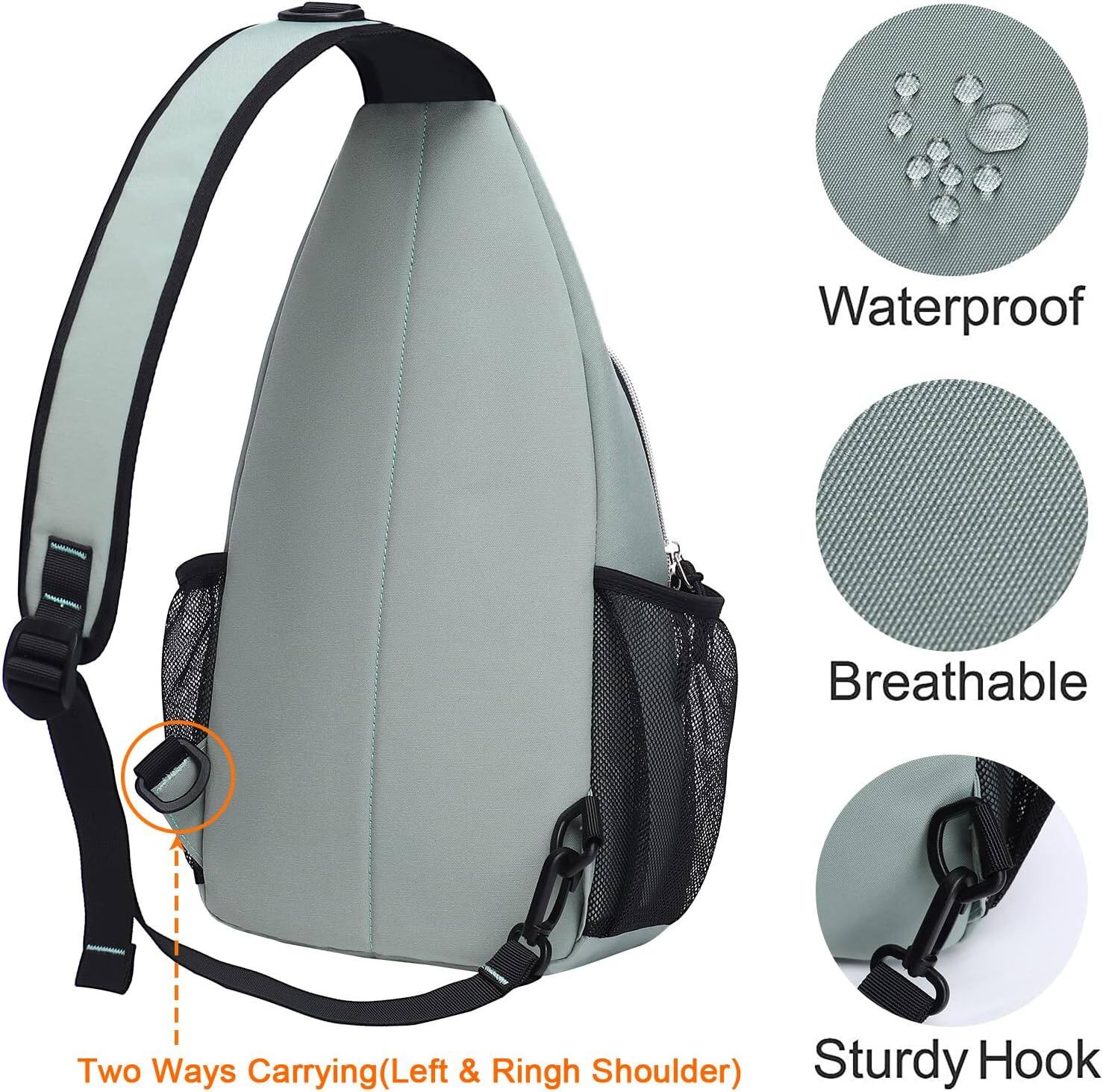 mosiso Sling Backpack Multipurpose Crossbody Shoulder Bag Travel Hiking ...