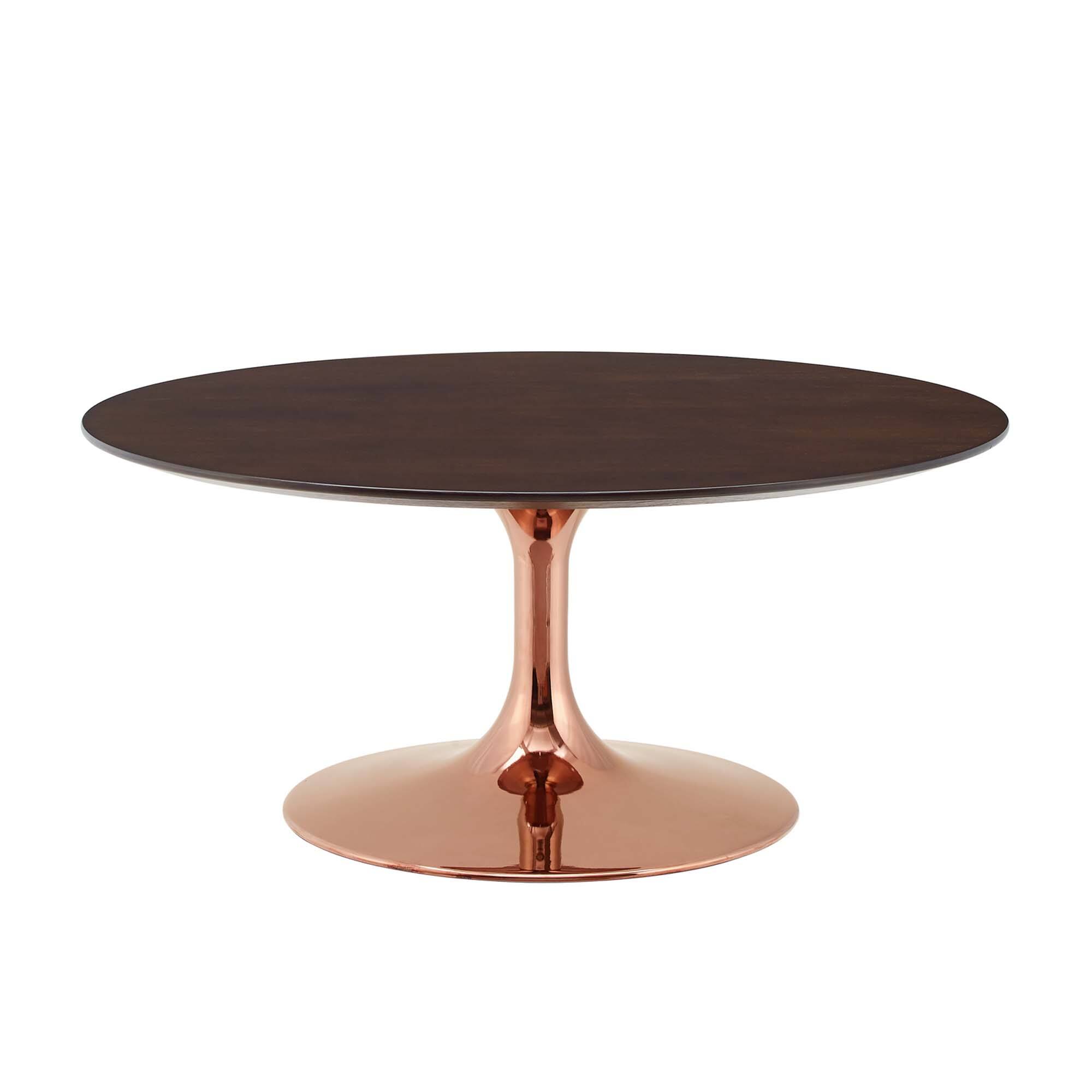 Modway Lippa Round Wood Coffee Table Rose Cherry Walnut EEI-5277-ROS ...