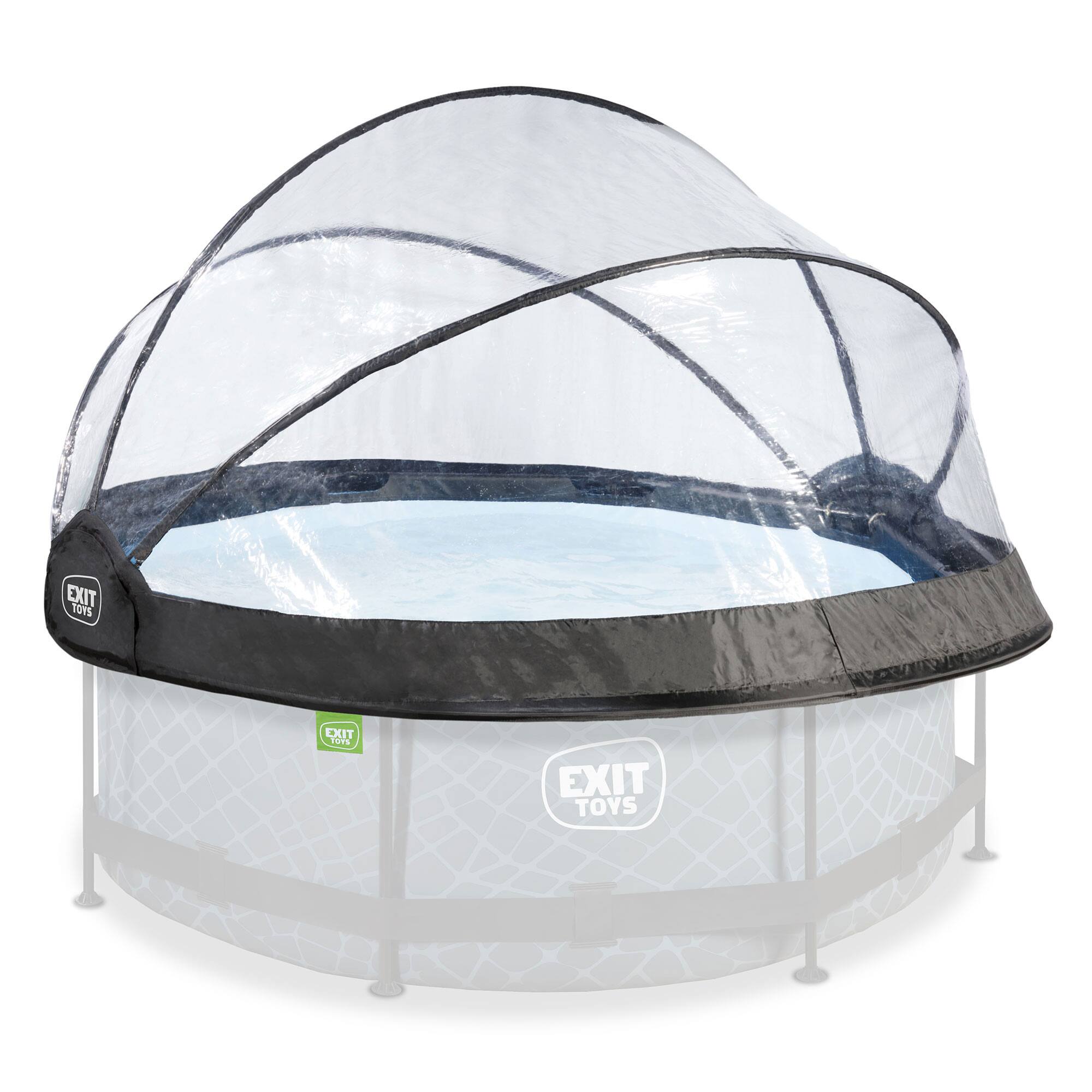 EXIT Toys 8ft Round Multifunctional Pool Cover Dome for Outdoor ...