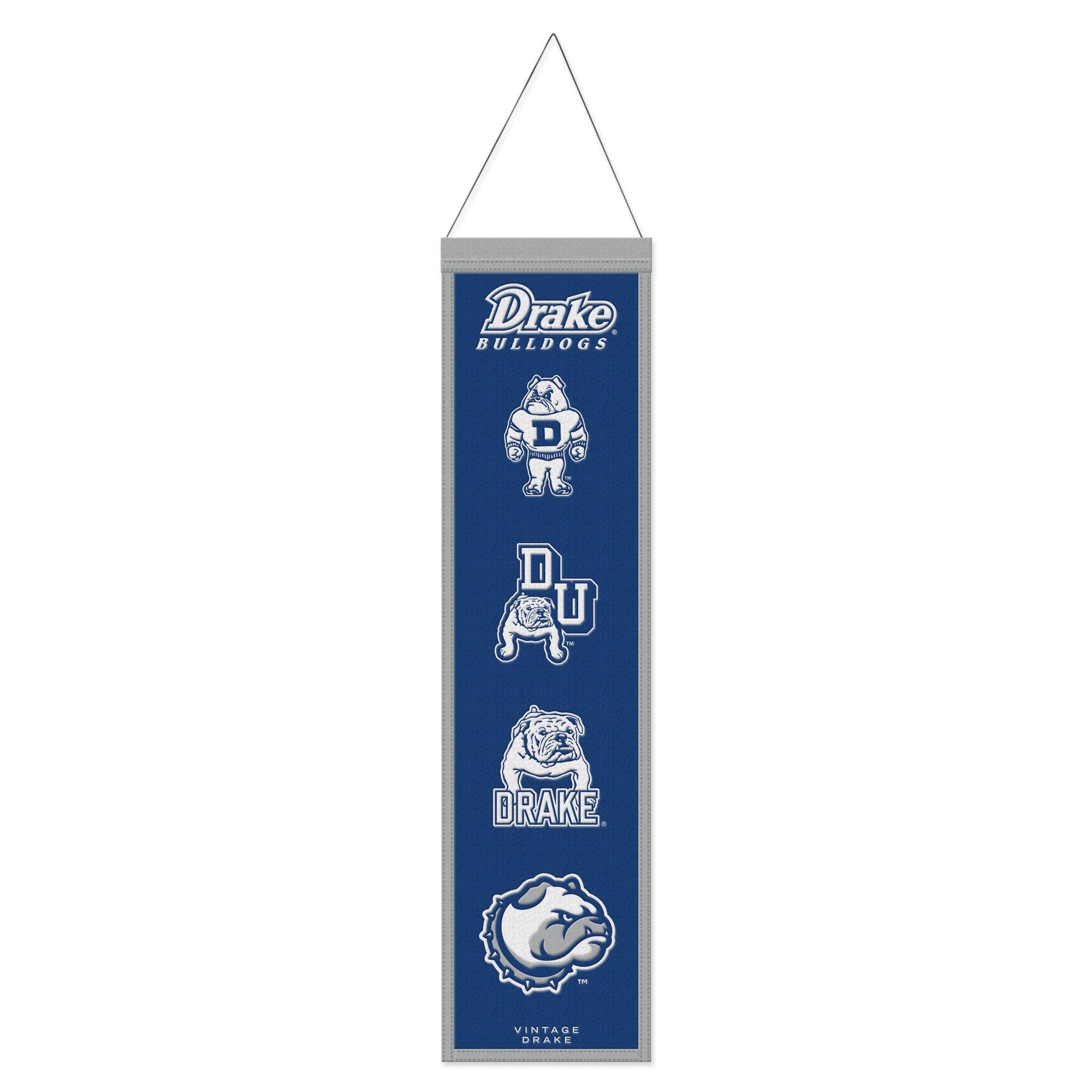 WinCraft Drake Bulldogs 8" x 32" Wool Evolution Banner Multicolor ...