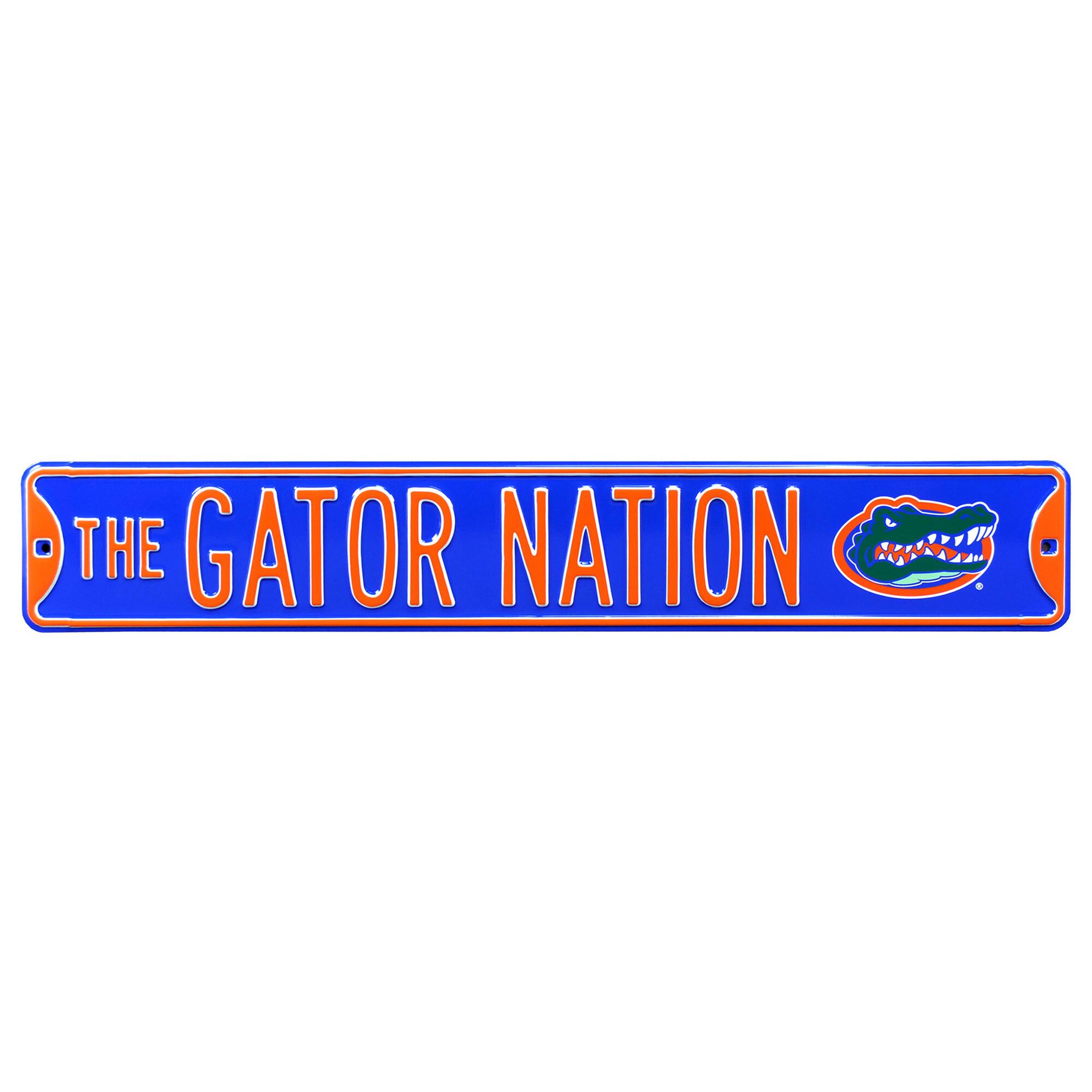 Authentic Street Signs Florida Gators 6'' x 36'' Steel Street Sign ...