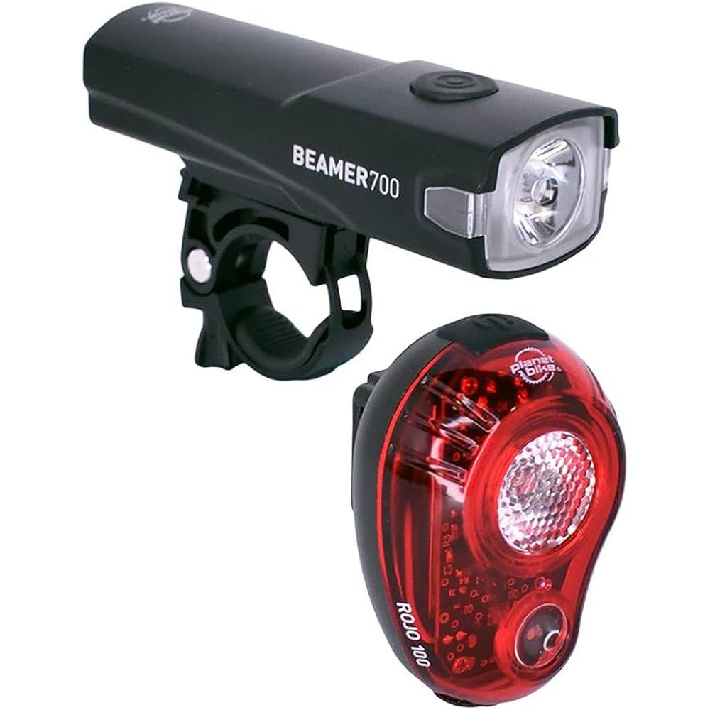 RTMB “Planet Bike Beamer 700 & Rojo 100 Bike Light Set – White Front ...