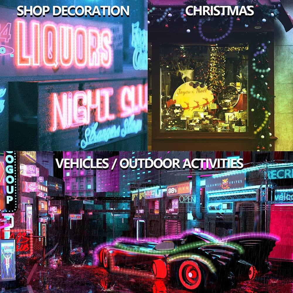 PARKER SLATER Strip Lights, 32.8ft Neon Light Strip, Bright, AC Powered ...