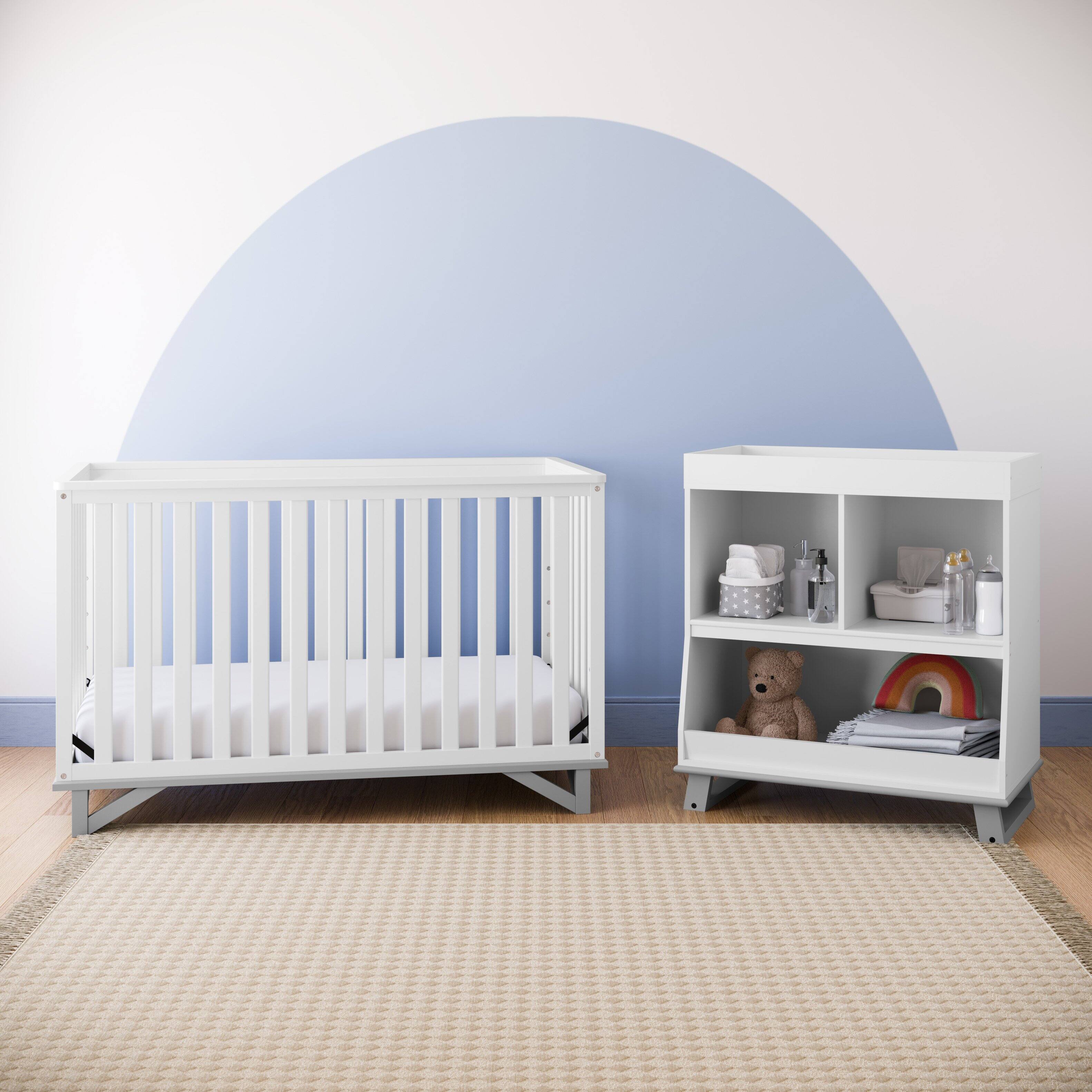 Best Buy: Storkcraft Modern Convertible Changing Table White/Pebble ...