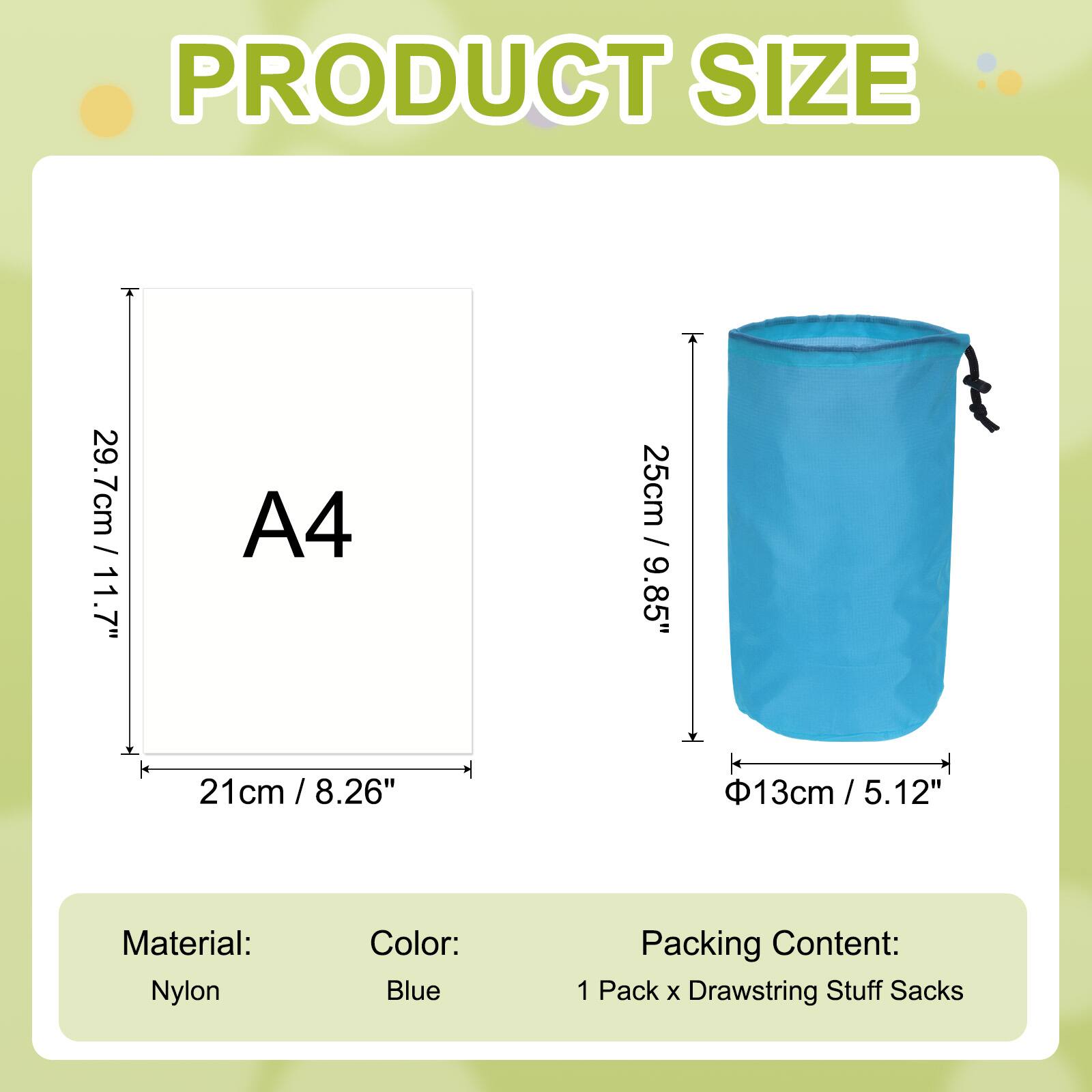 Unique Bargains Stuff Sack, Nylon Waterproof Storage Sack, Portable ...