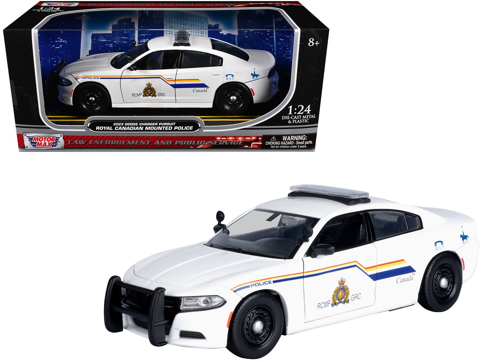 Motormax 2023 Dodge Charger Pursuit Police Car RCMP Law Enforcement and ...