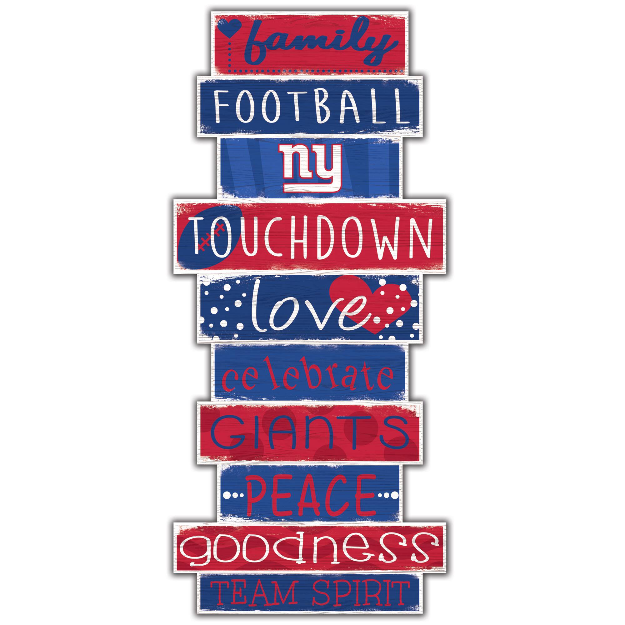 Fan Creations New York Giants 5'' x 24'' Celebrations Stack Sign ...