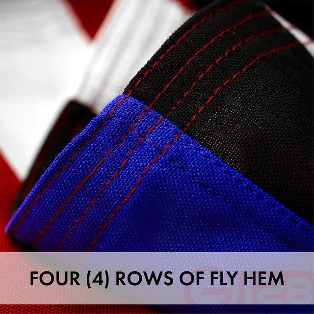G128 2 Pack Thin Blue Line Flag 3 x 5 ft Embroidered Spun Polyester ...