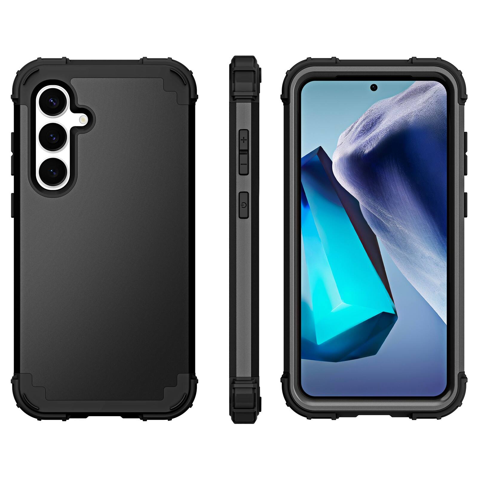 Dteck Rugged Case for Samsung Galaxy S25,Shockproof Soft Silicone ...