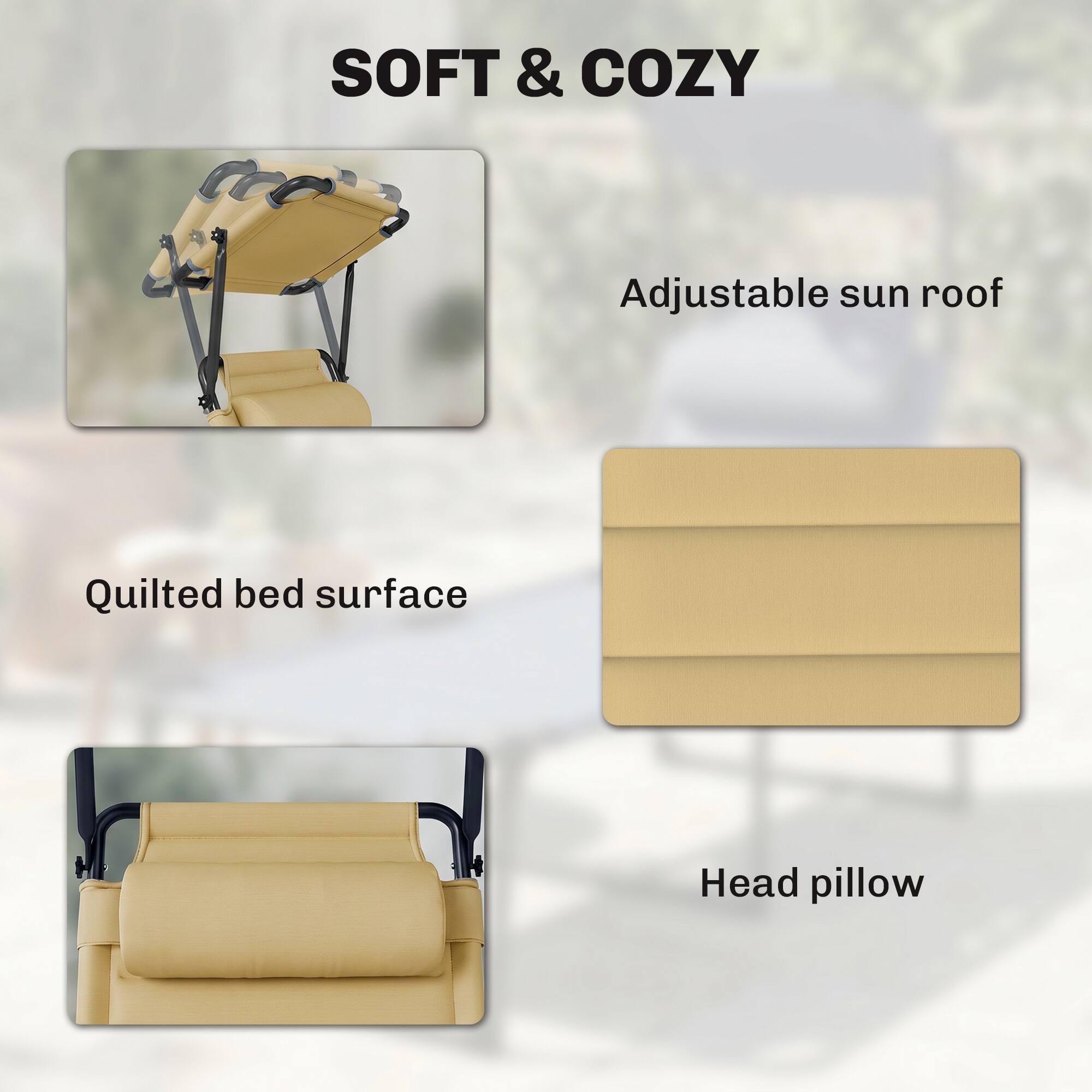 Outsunny Lounge Chair, 4 Position Adjustable Backrest, Folding ...
