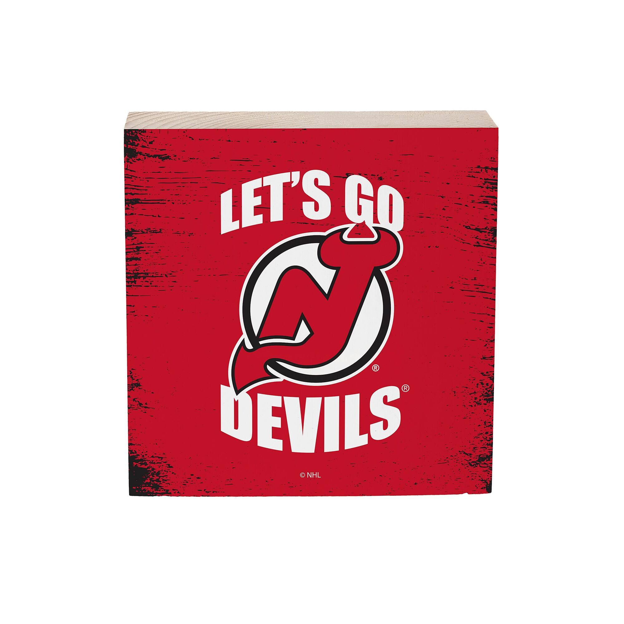 Evergreen Enterprises New Jersey Devils 6" Square Fan Chant Wood Block ...