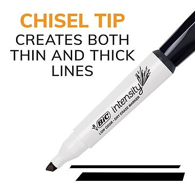 BIC America BIC Intensity Tank Dry Erase Markers, Chisel Tip, Black, 12 ...