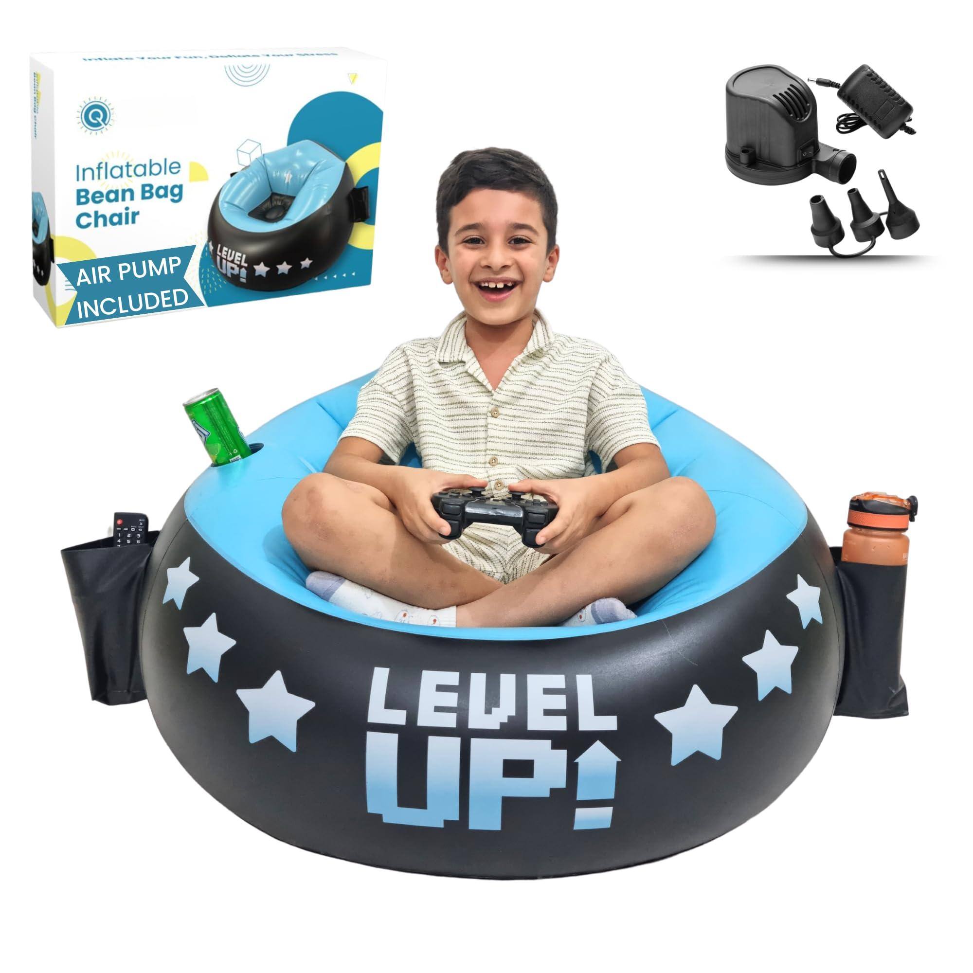 JETRANSPORT Inflatable Gaming Chair For Supports Up To 300 Lbs Includes ...