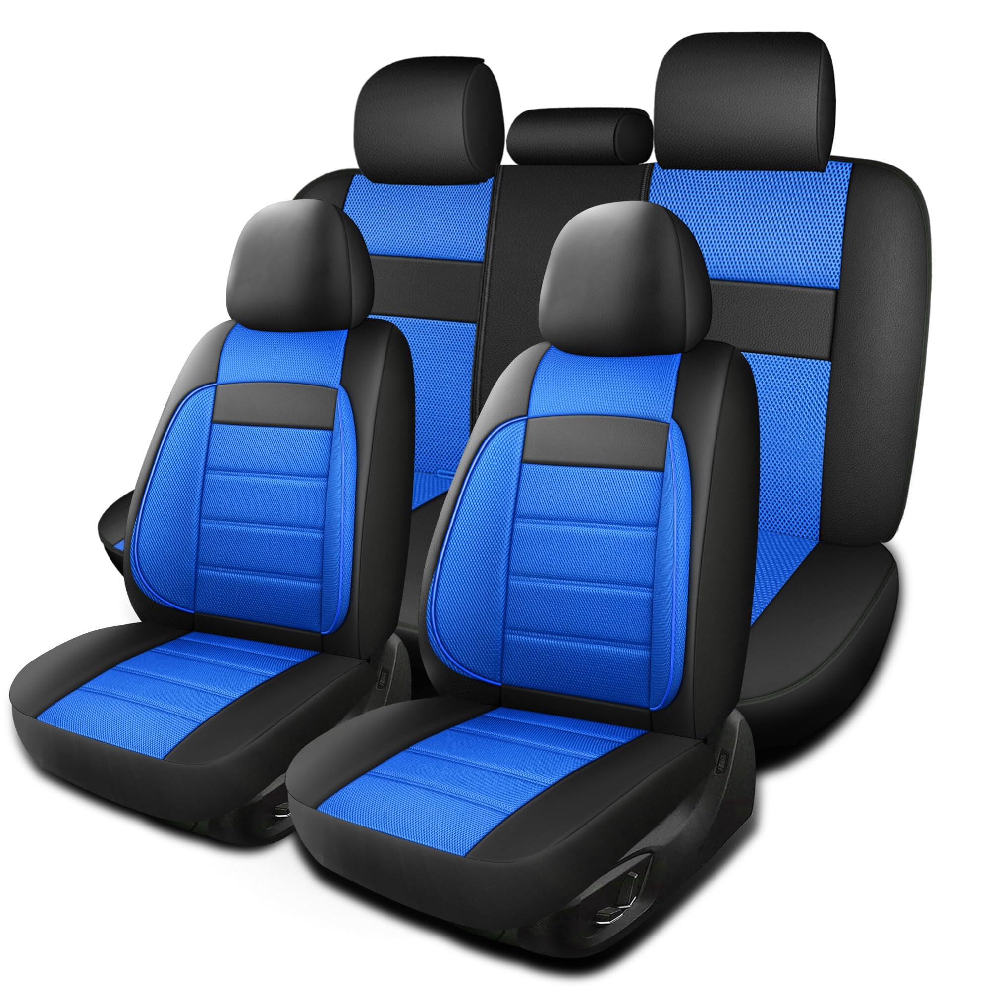 COTTAGE Car Seat Covers Quilting Leather Cover Two Front Seats ...