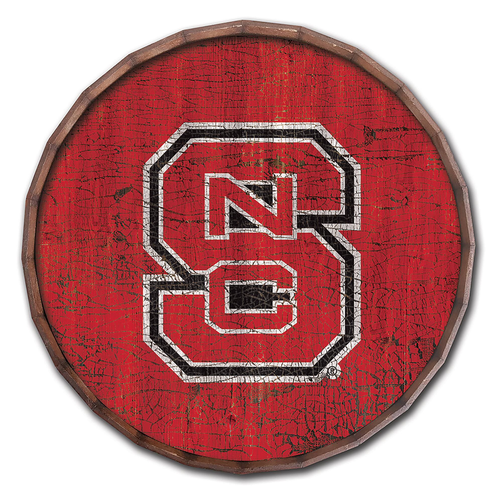 Fan Creations NC State Wolfpack 24" Cracked Color Barrel Top Sign ...