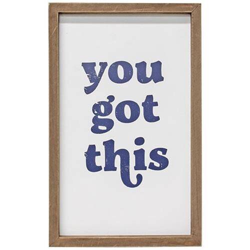 BreeBe *You Got This Framed Sign White, Navy G36366 - Best Buy