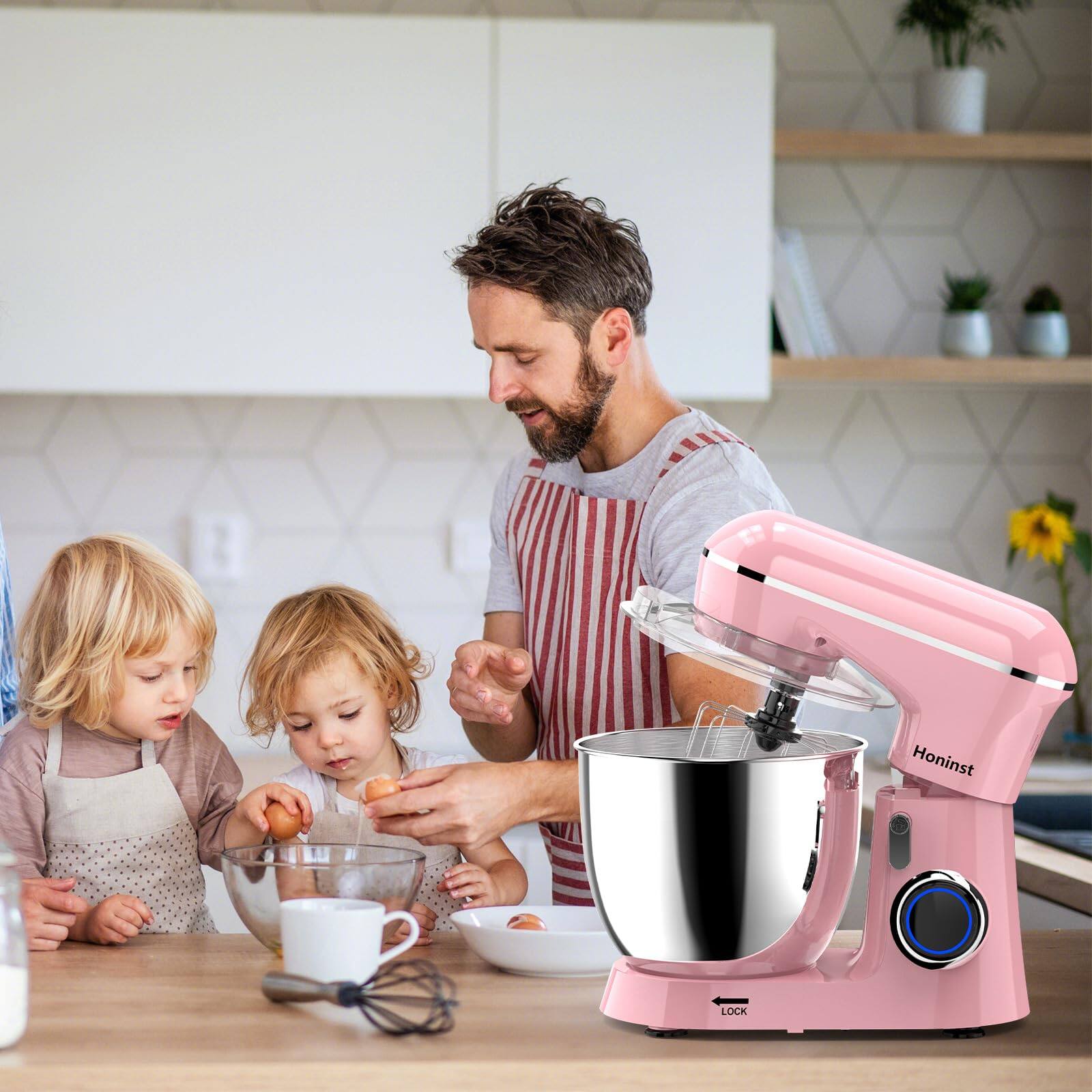 Honinst 6.5 qt. 3 In 1 Electric Stand Mixer with 10 Speed, 3D Mixing ...