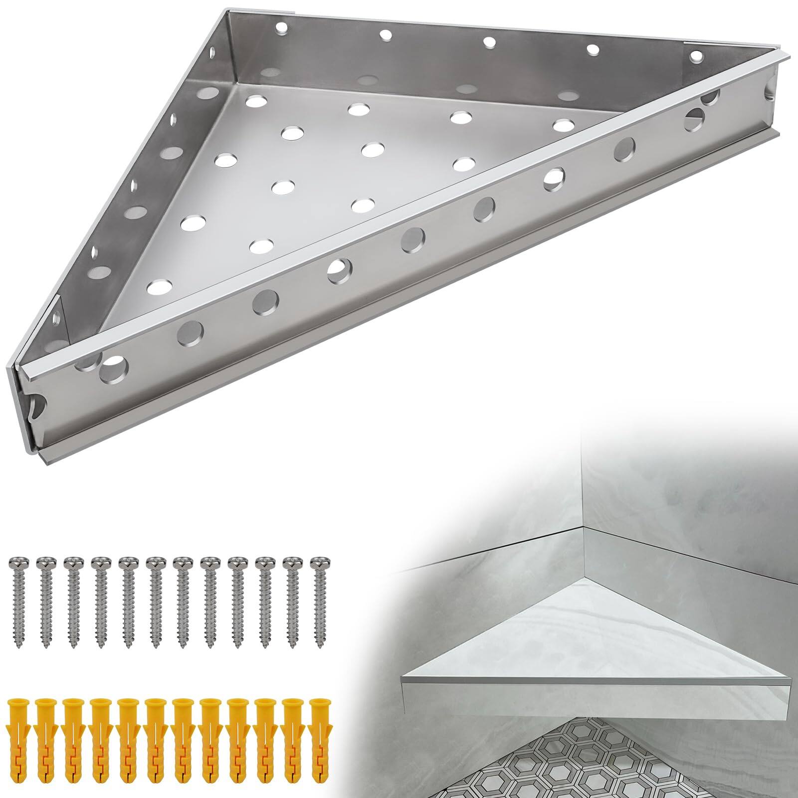 JETRANSPORT Floating Corner Shower Bench Custom Seat Seating For ...