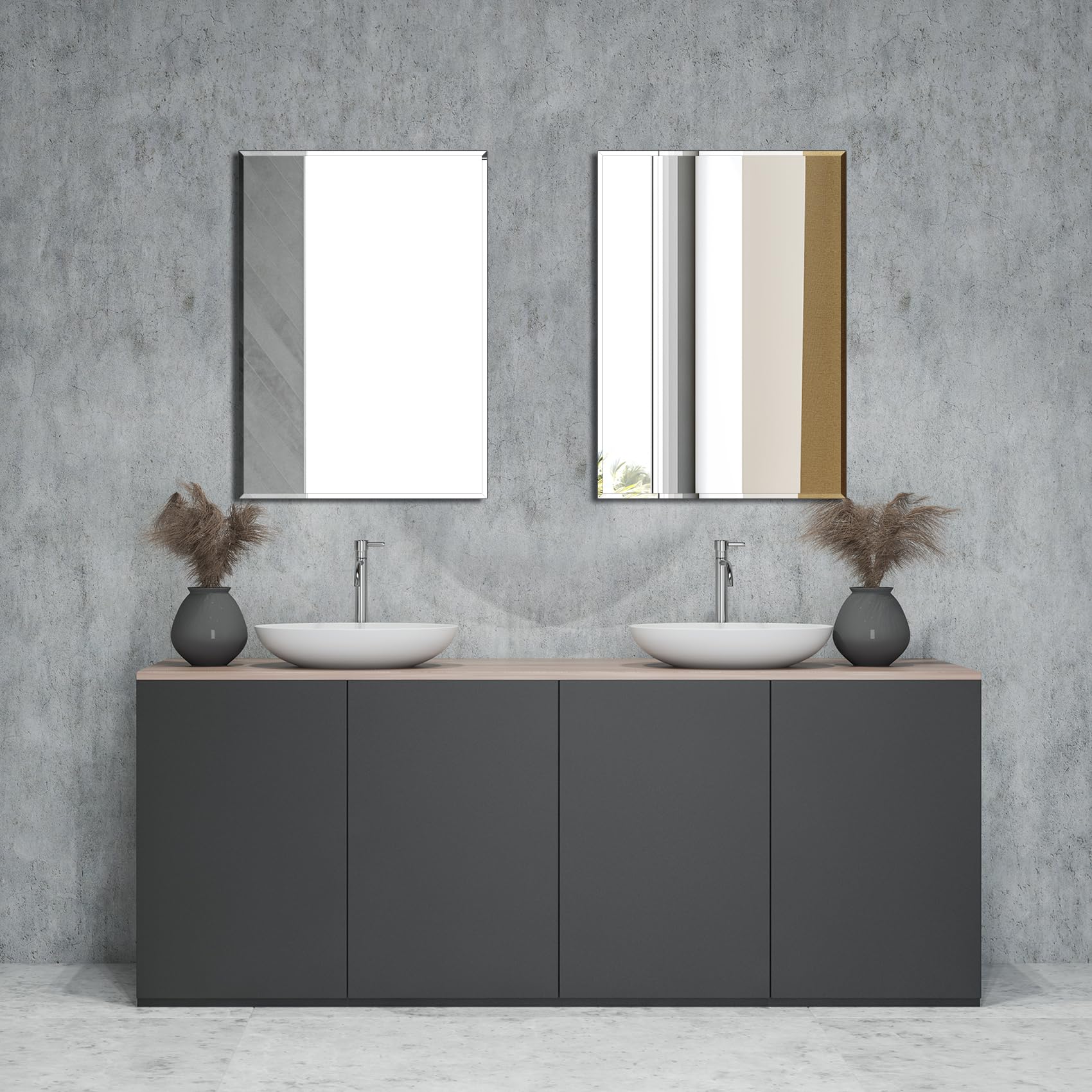 Cedar Assembly Rectangle Wall Mirror Frameless Bathroom 16" X 24 ...