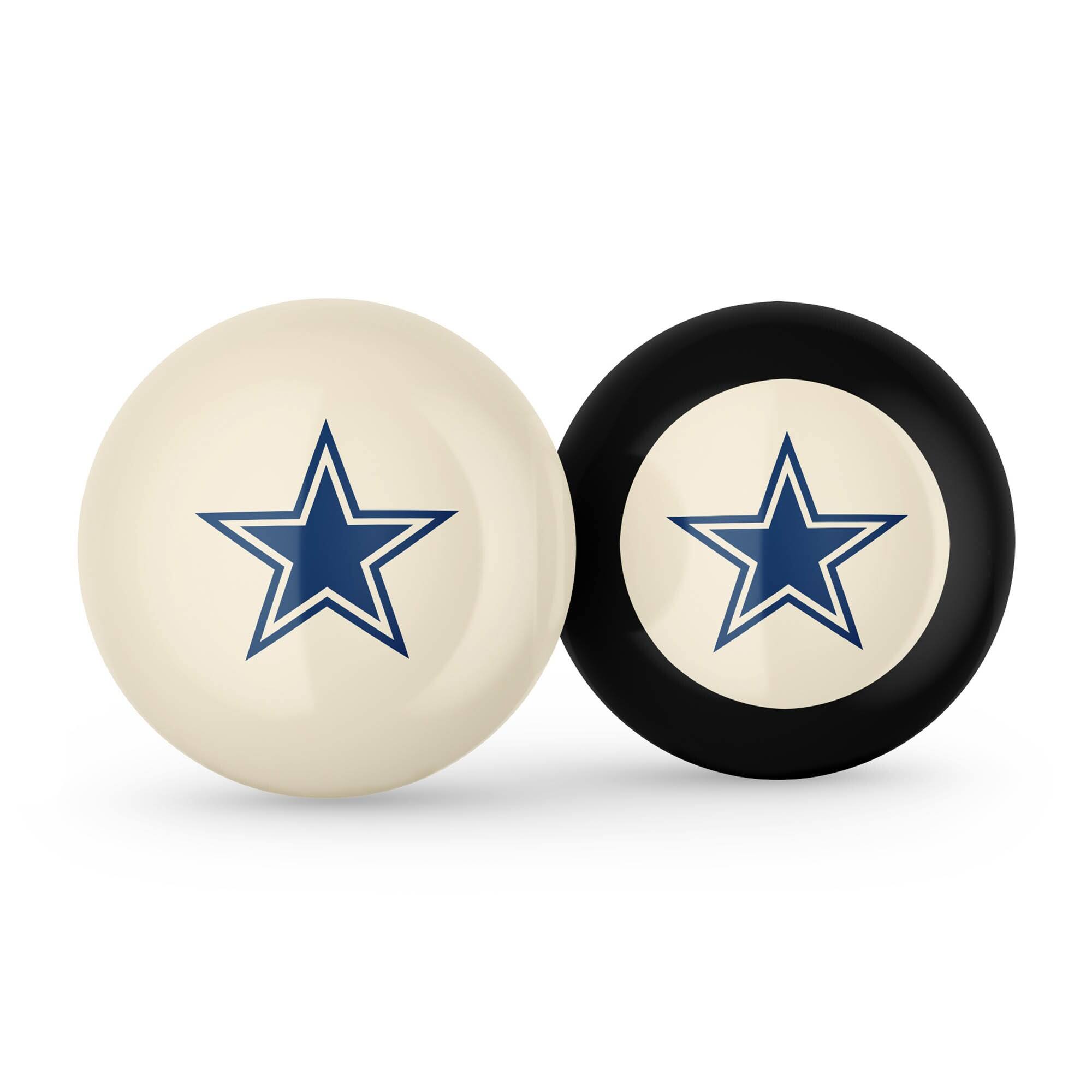 Imperial Dallas Cowboys Logo Cue Ball & 8 Ball Combo Set White ...