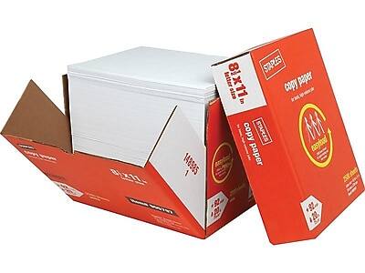 Staples Ream Less Copy Paper, 8.5" x 11", 20 lbs., 2500 Sheets/Carton ...