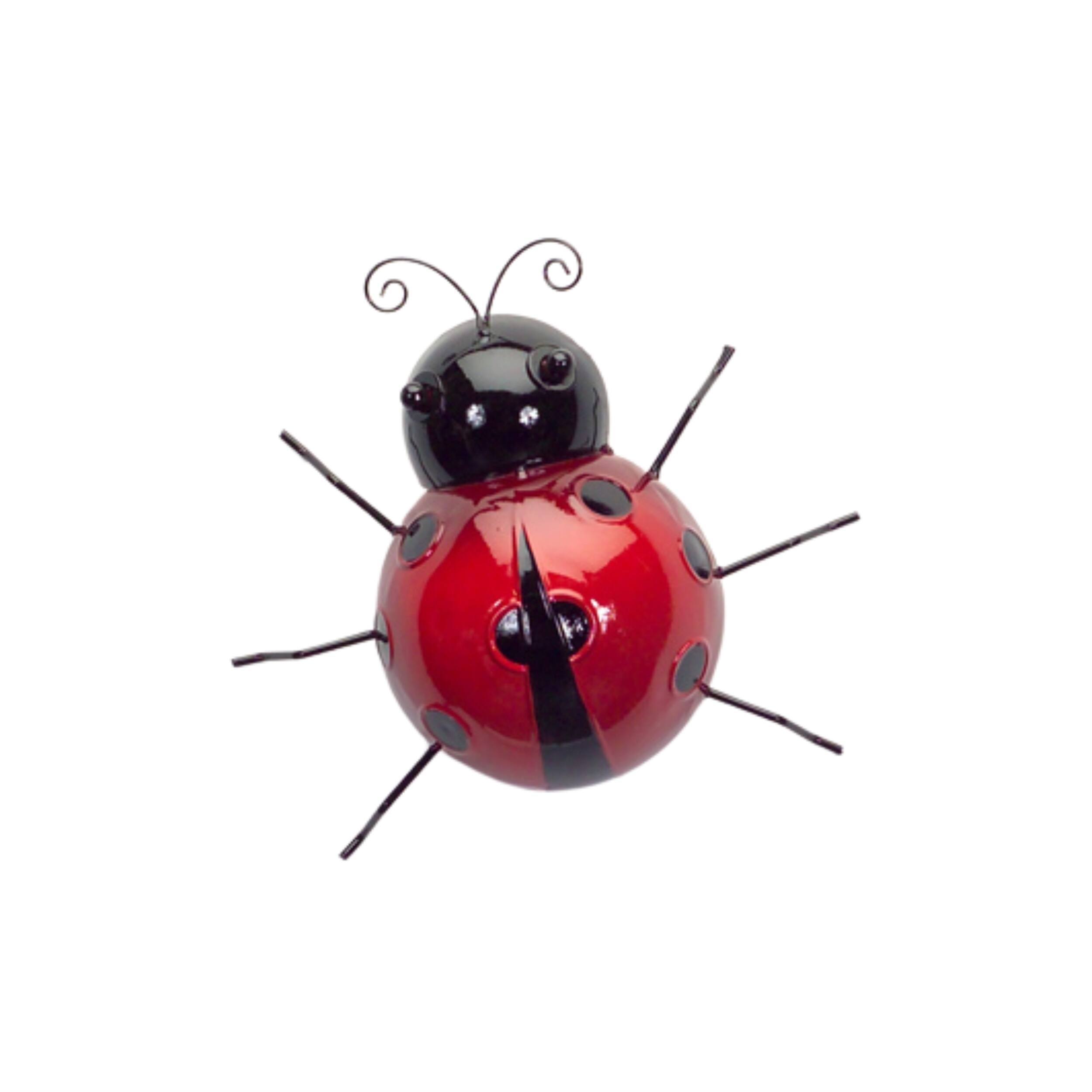 BreeBe Metal Lady Bug Garden Decor (Set of 6) Red, Black 66664DS - Best Buy