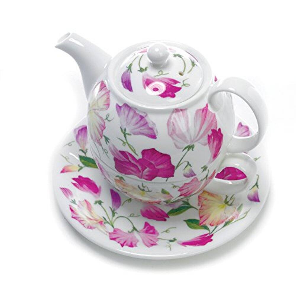 Jiallo Roy Kirkham Sweet Pea Tea for One Set, Pink Mutli color ER3019 ...