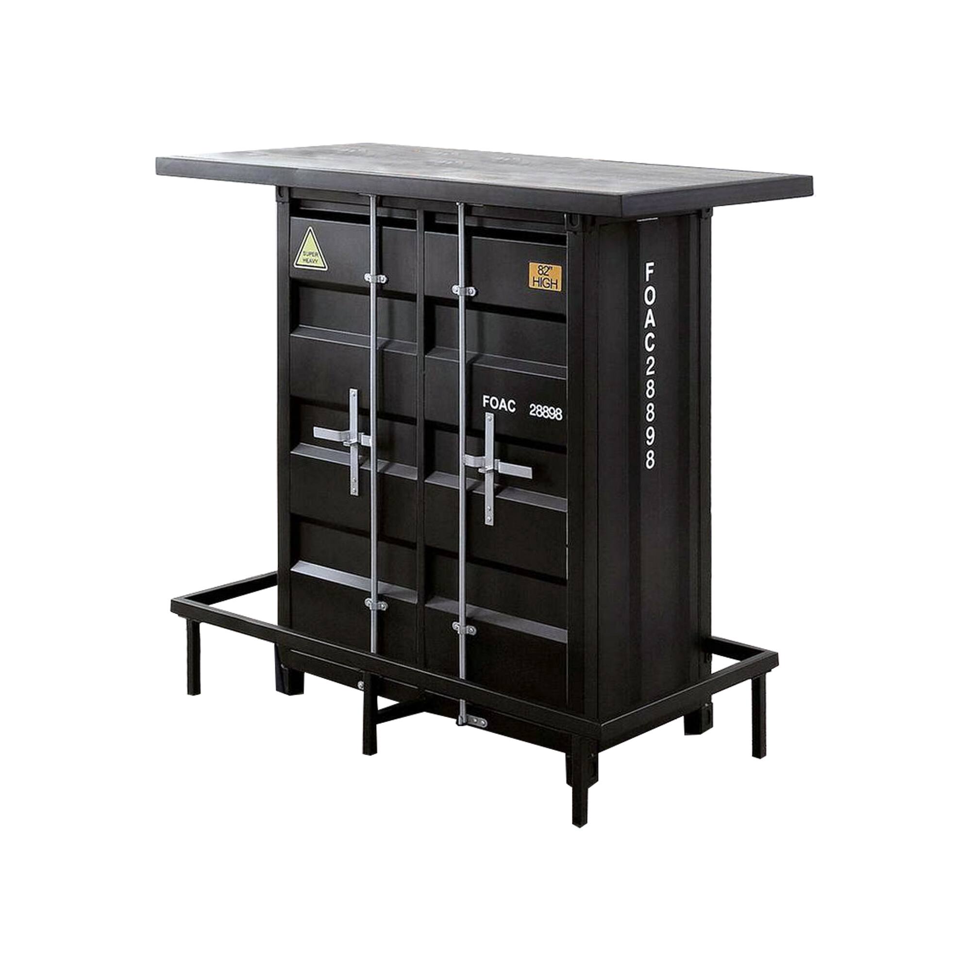 Manhattan Lane Bar Table With LED Lights Black BM252475 - Best Buy