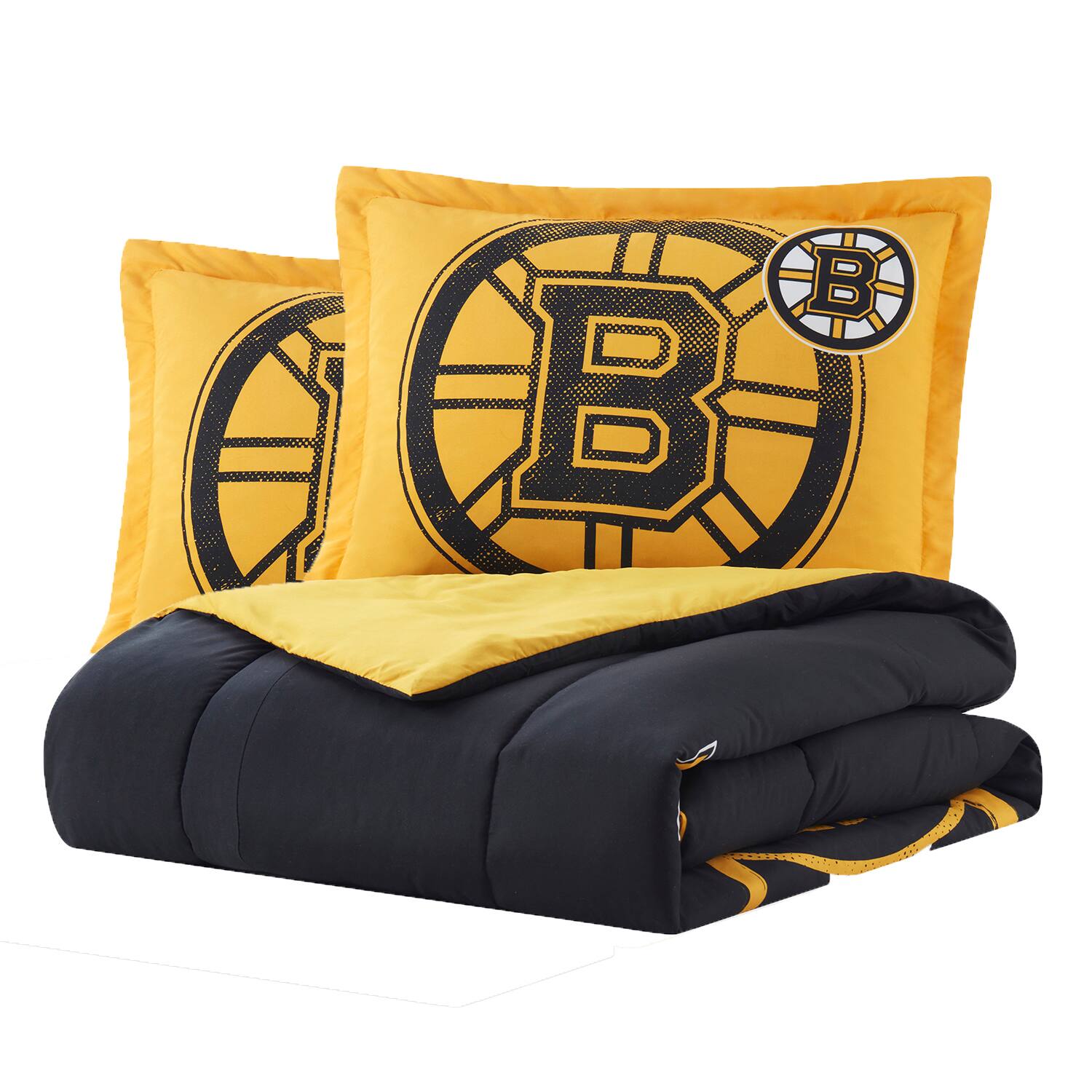 Sweet Home Collection NHL Boston Bruins Comforter & Pillow Sham Set ...