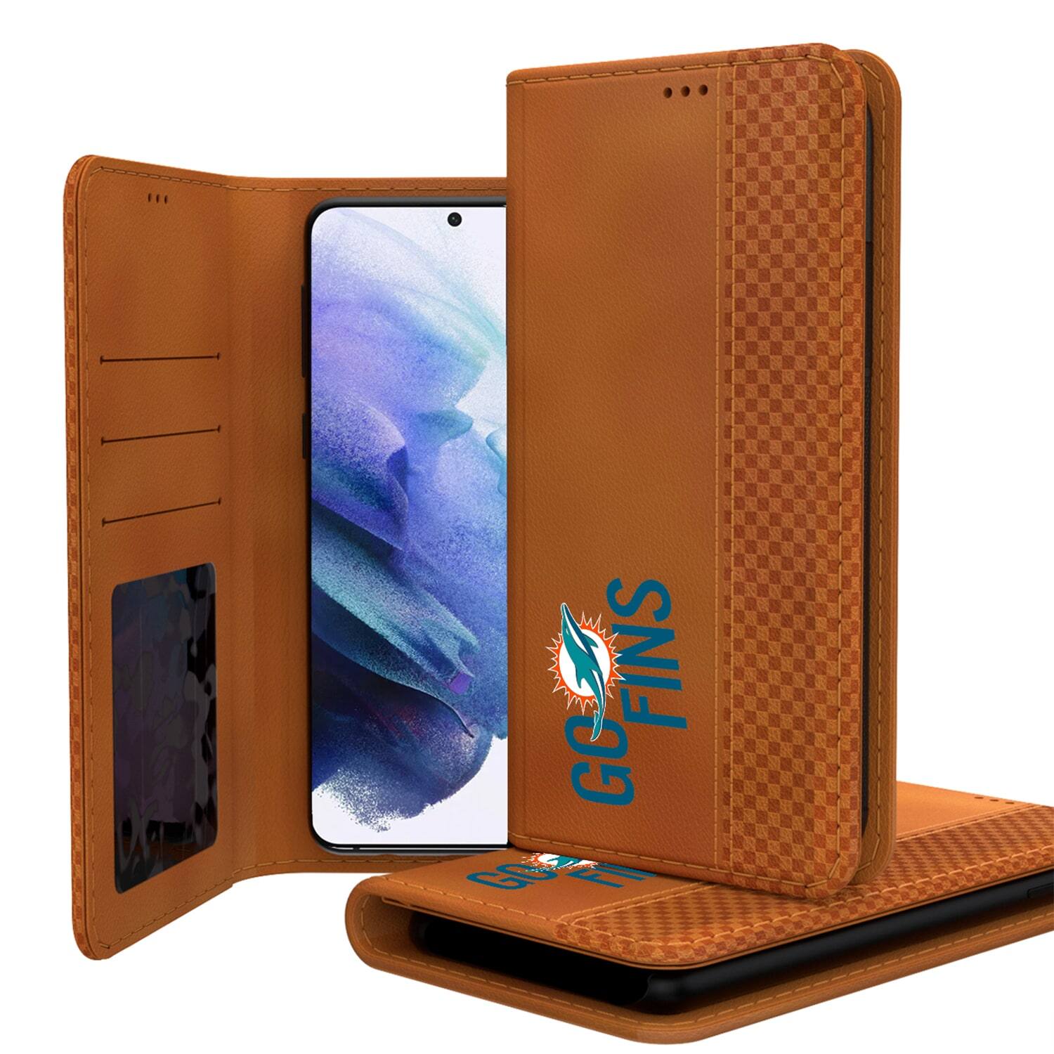 Keyscaper NFL Miami Dolphins Galaxy Folio Case S24 Ultra Brown ...