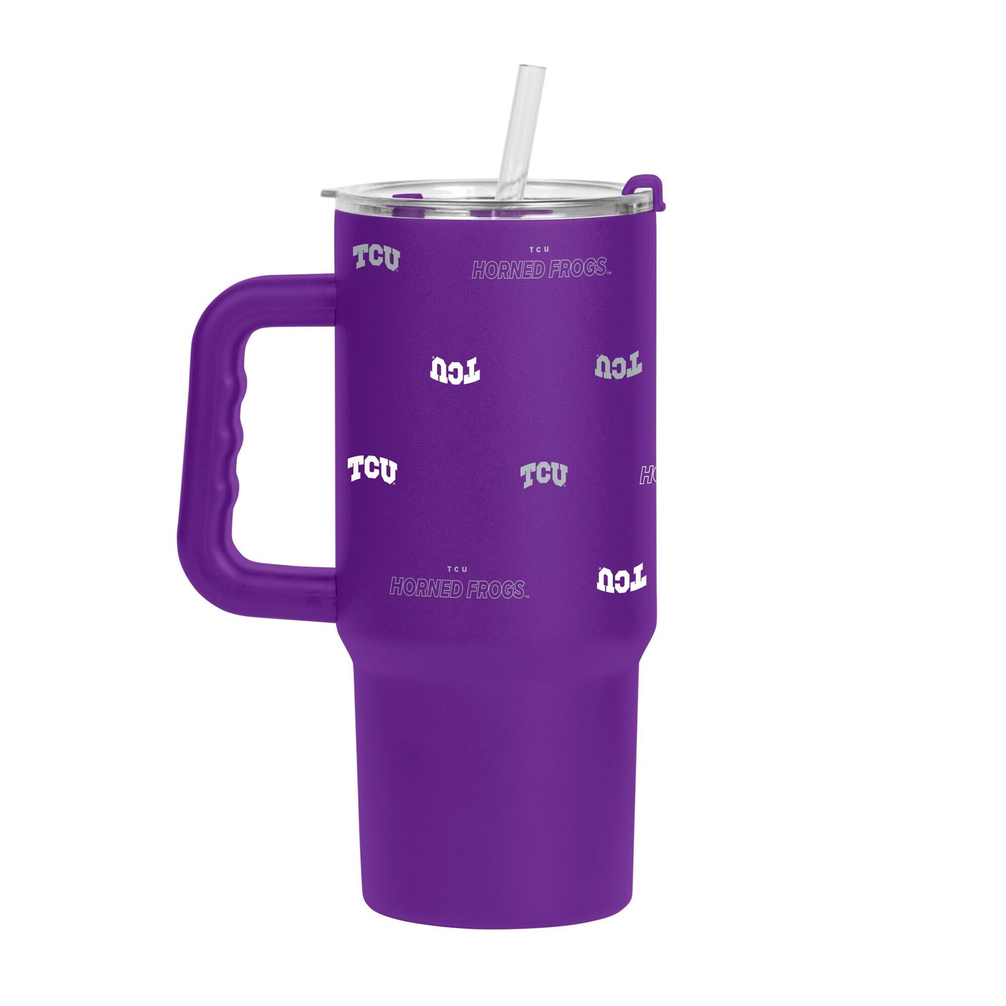Logo Brands TCU Horned Frogs 24oz. Step and Repeat Powder Coat Tumbler ...