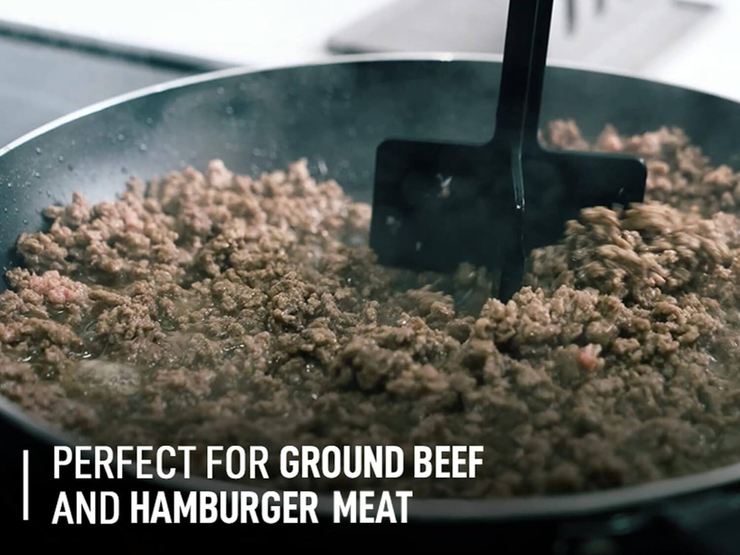 Zulay Kitchen Ground Beef Chopper Tool Hamburger Smasher Tool Meat ...