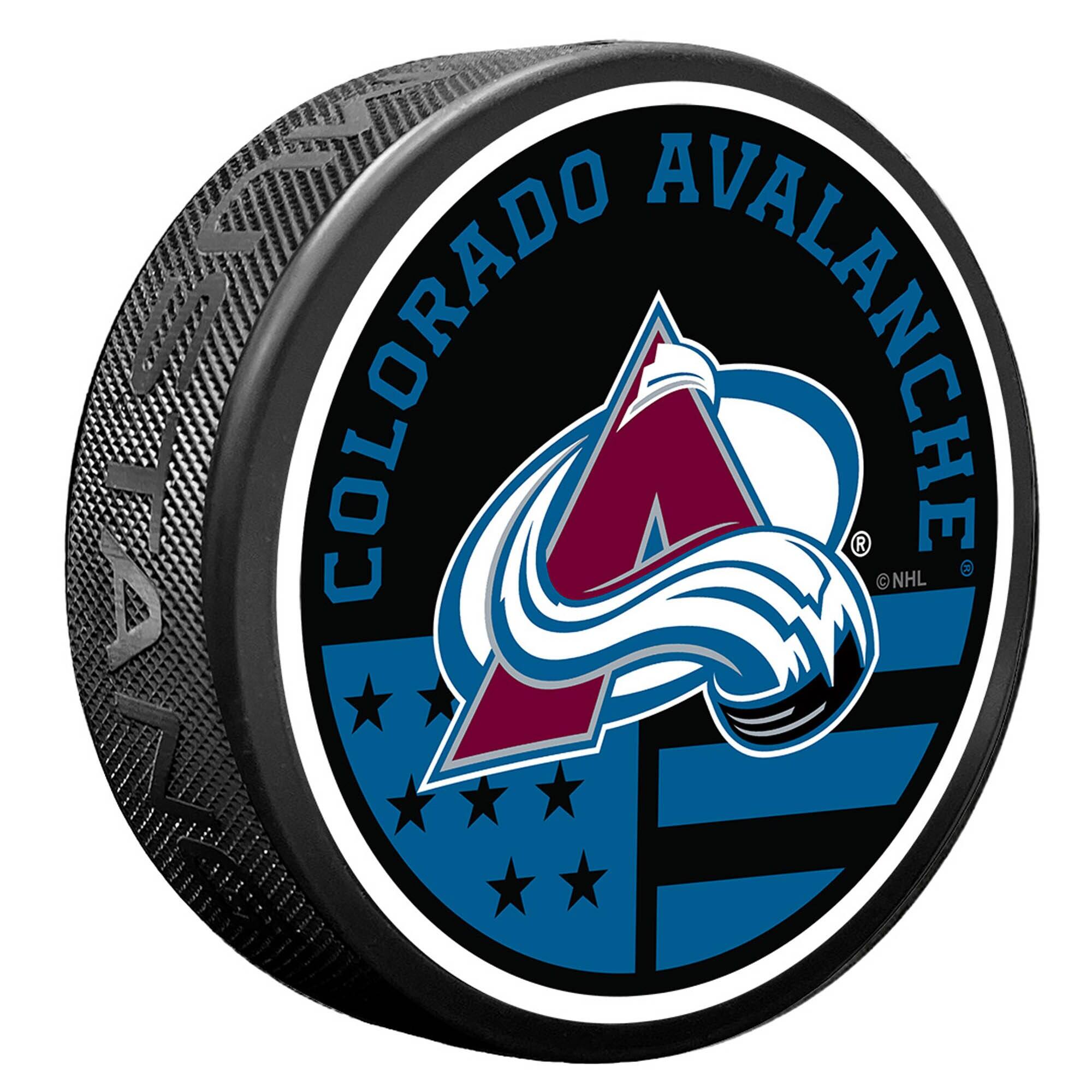 Mustang Drinkware Colorado Avalanche American Flag Pat Puck Multicolor ...