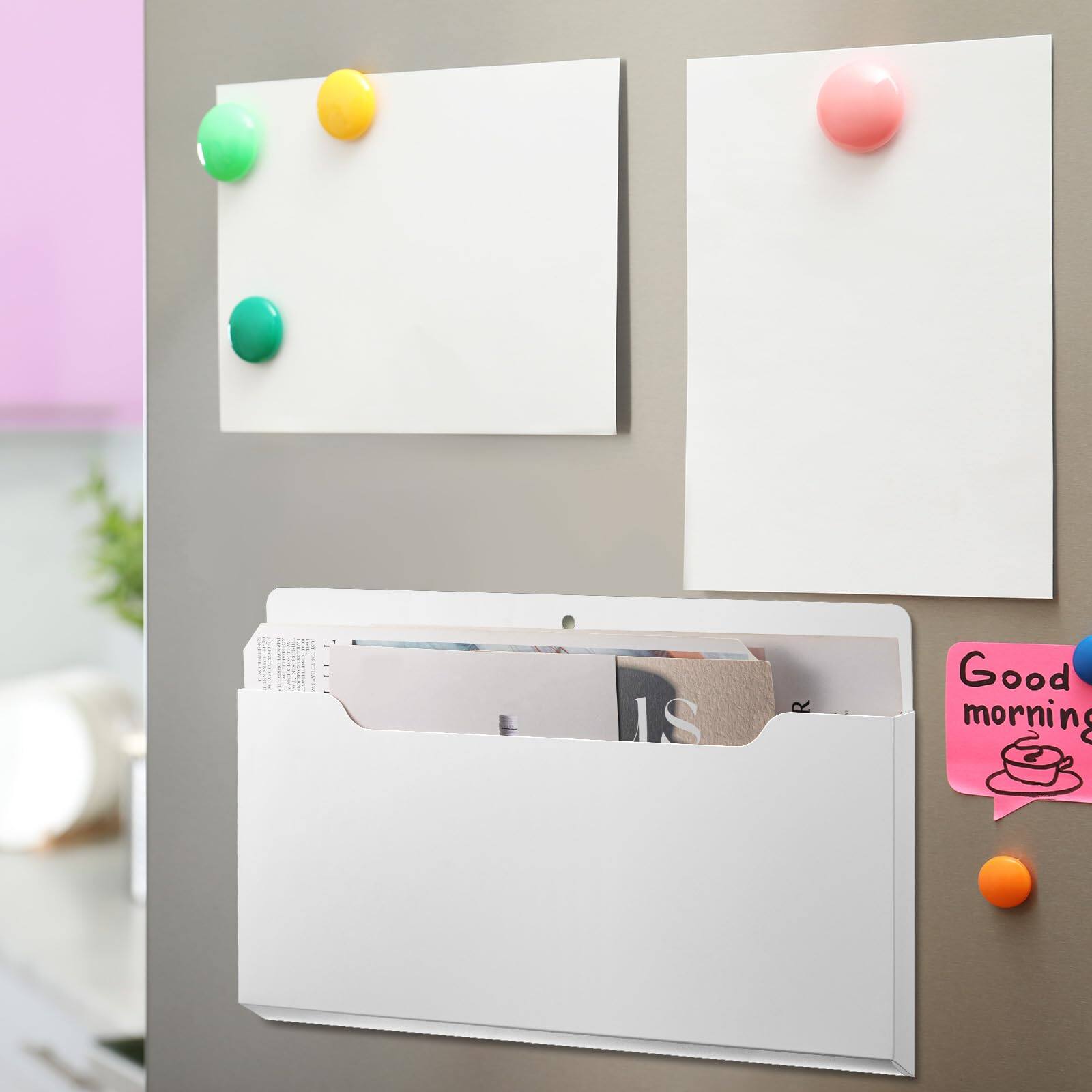 Dapper Styles Magnetic Pocket File Holder Folder Organizer Paper Mail ...