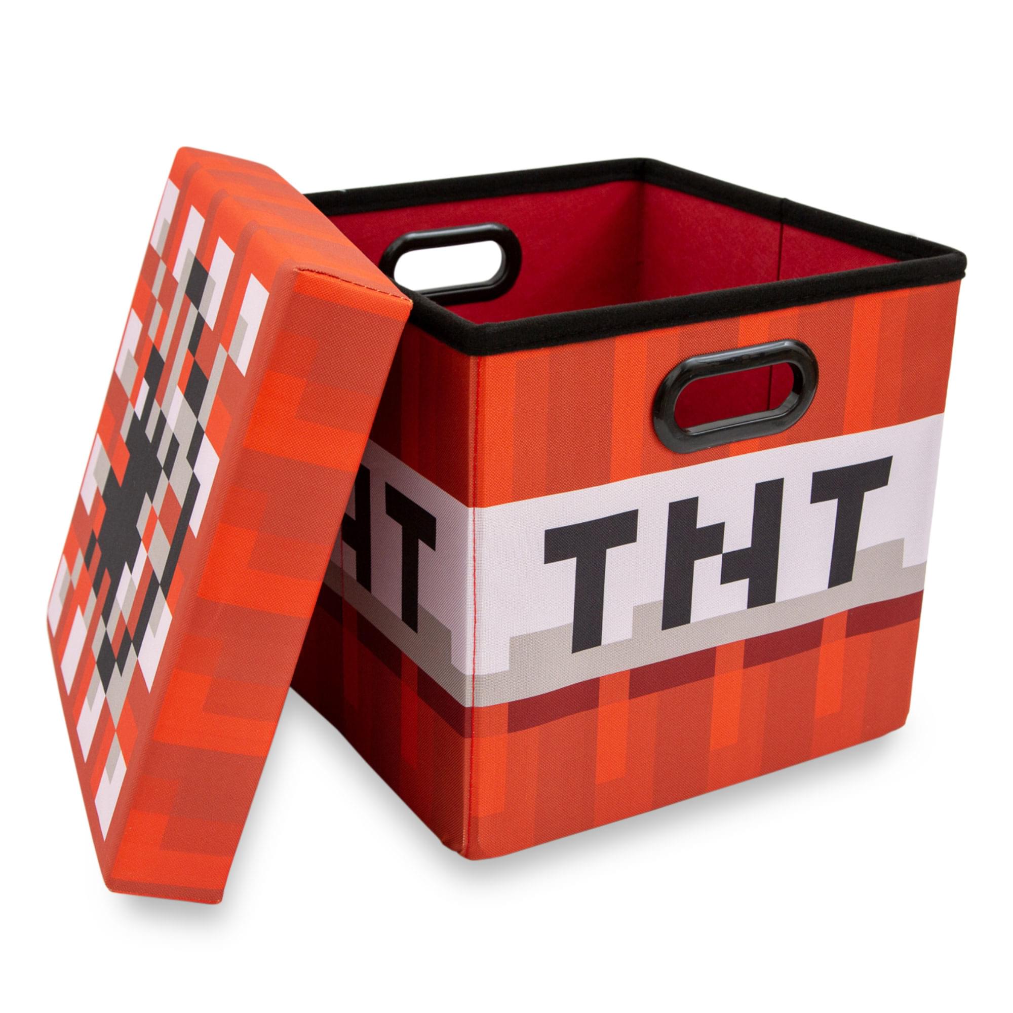 Ukonic Minecraft TNT Block Fabric Storage Bin Cube Organizer with Lid ...