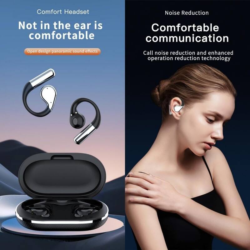RISOKEYS Wireless Earbuds, Open Ear Bluetooth 5.4 Sport Headphones ...