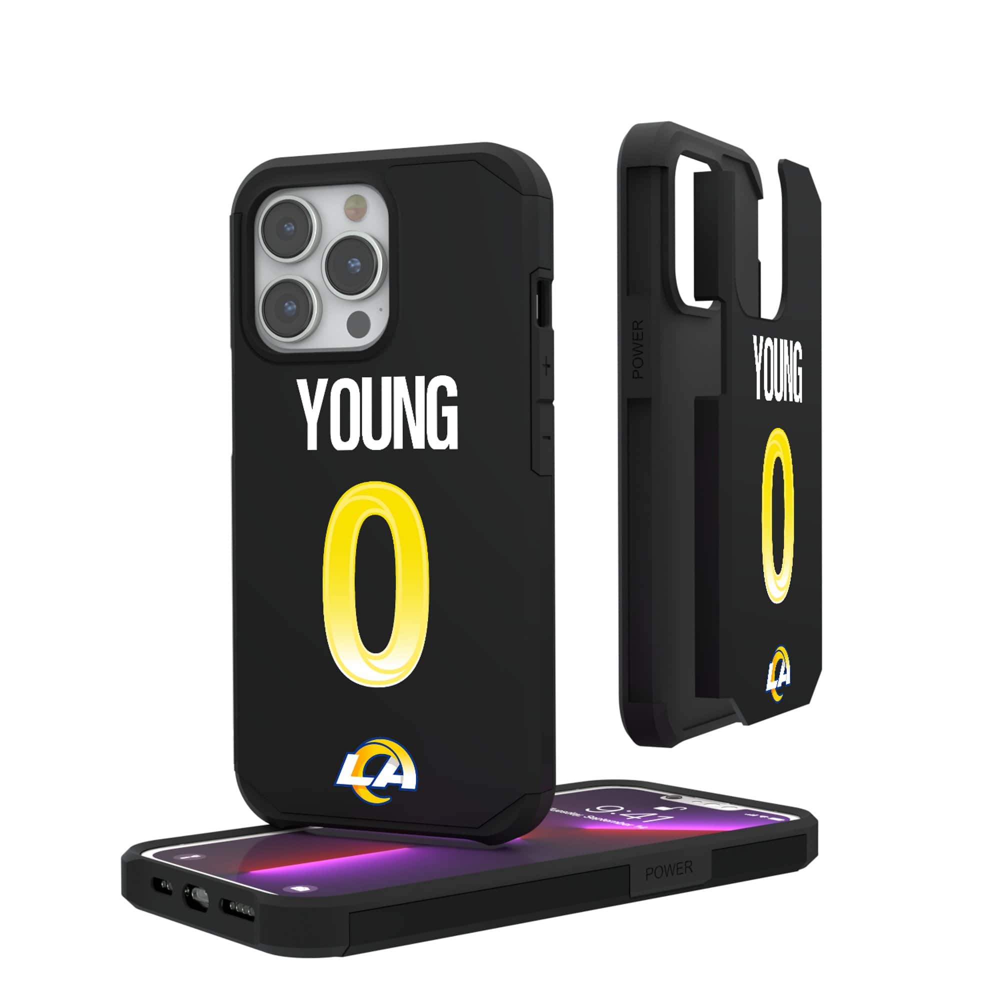 Byron Keyscaper - Young Los Angeles Rams iPhone Rugged - 16 - Black ...