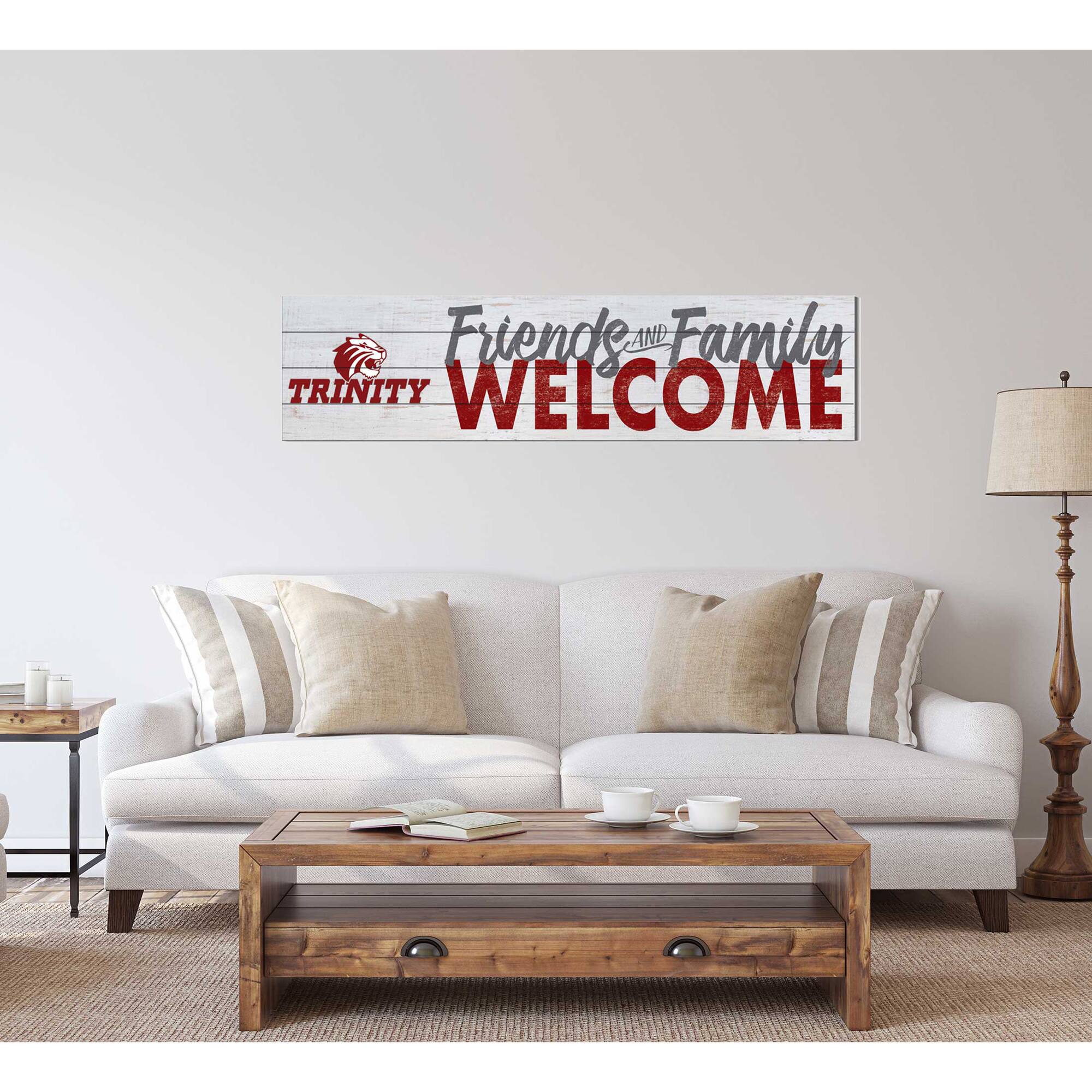 Jardine Trinity Tigers 10'' x 40'' Friends & Family Welcome Sign White ...