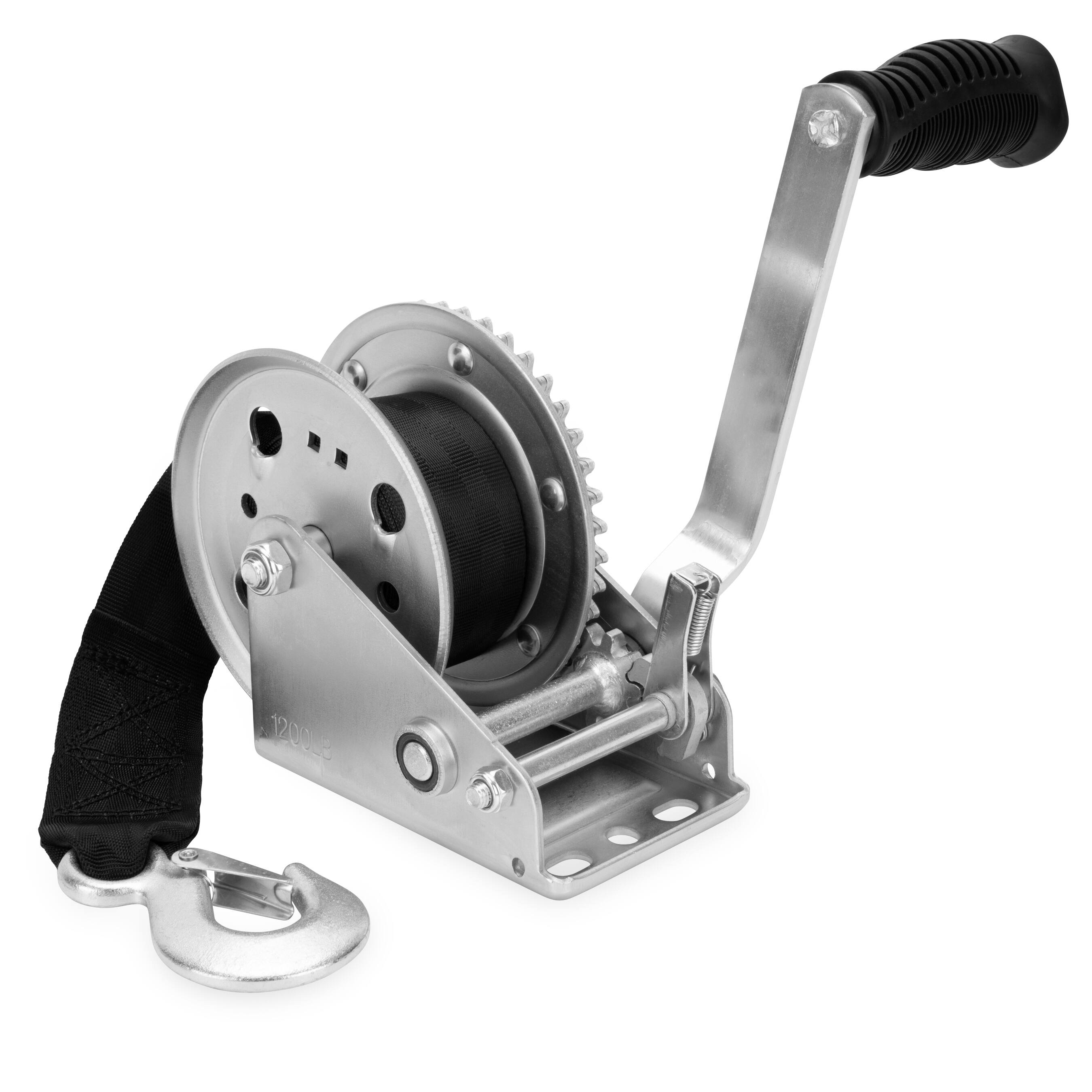 Camco Steel Marine Durable Corrosion Resistant Towing Winch w/ 1,200 lb ...