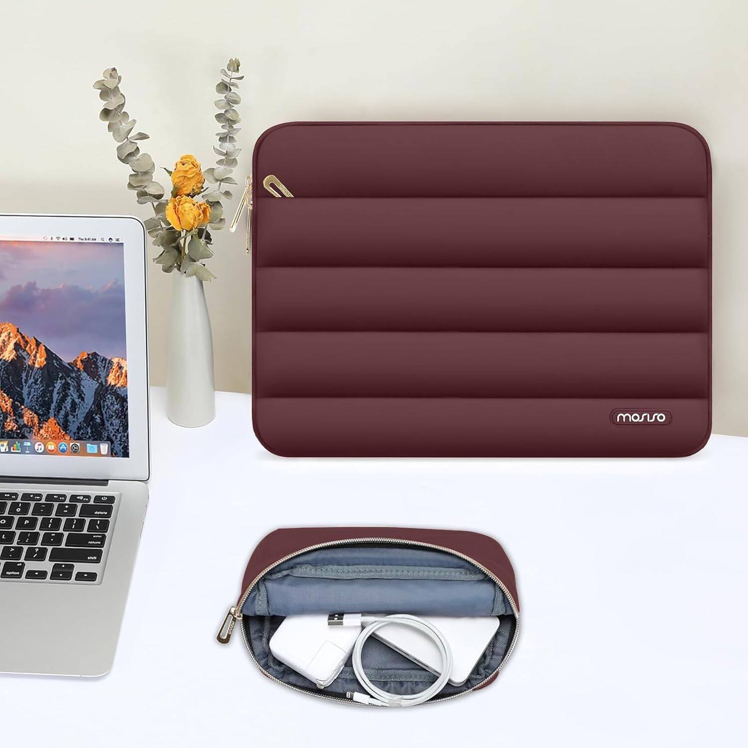 mosiso Puffy Laptop Sleeve 13 13.3 inch for MacBook Air 13 13.6 M4 M3 ...