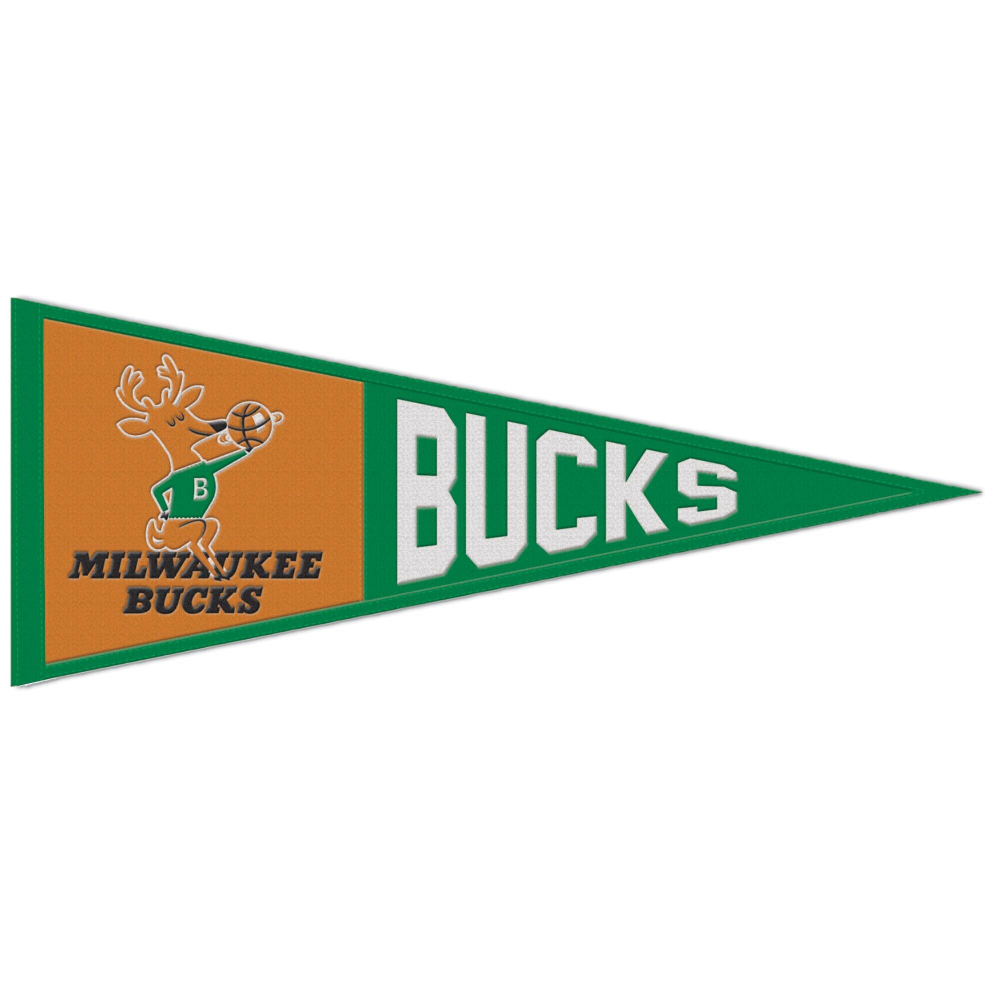 WinCraft Milwaukee Bucks 13" x 32" Retro Logo Pennant Multicolor ...