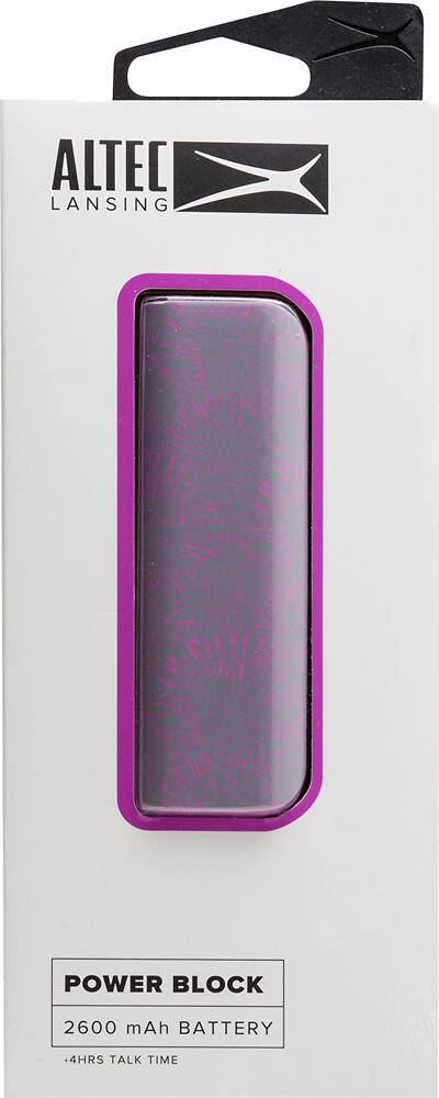 Best Buy: Altec Lansing Fashion Power Bank Portable Charger Gray/Purple ...