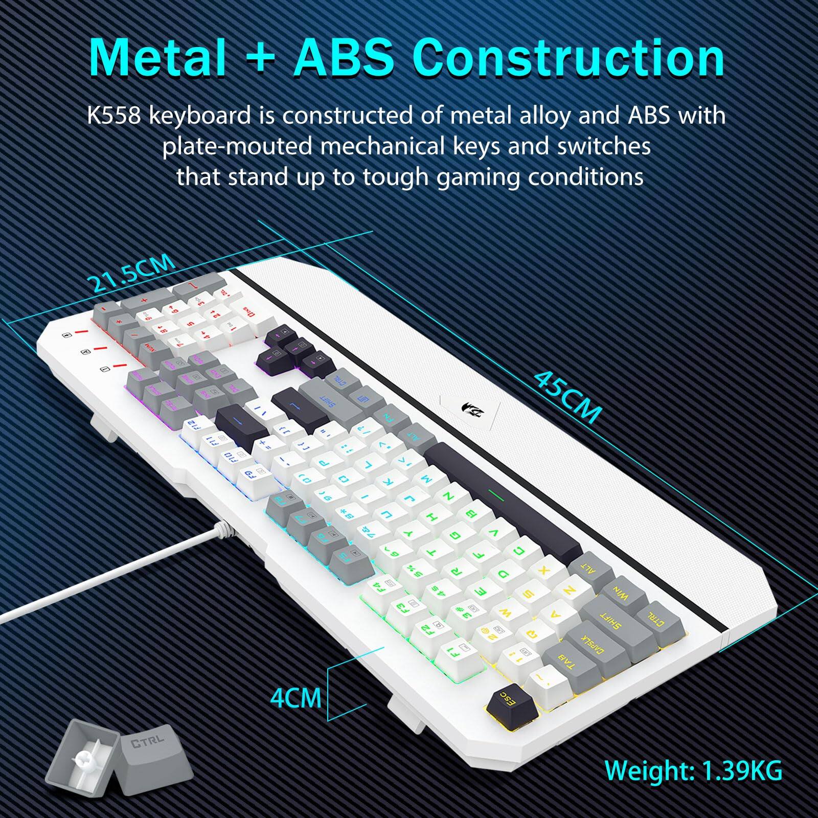 Live At Space K558 Mechanical Gaming Wired Rainbow Led Backlit Blue ...