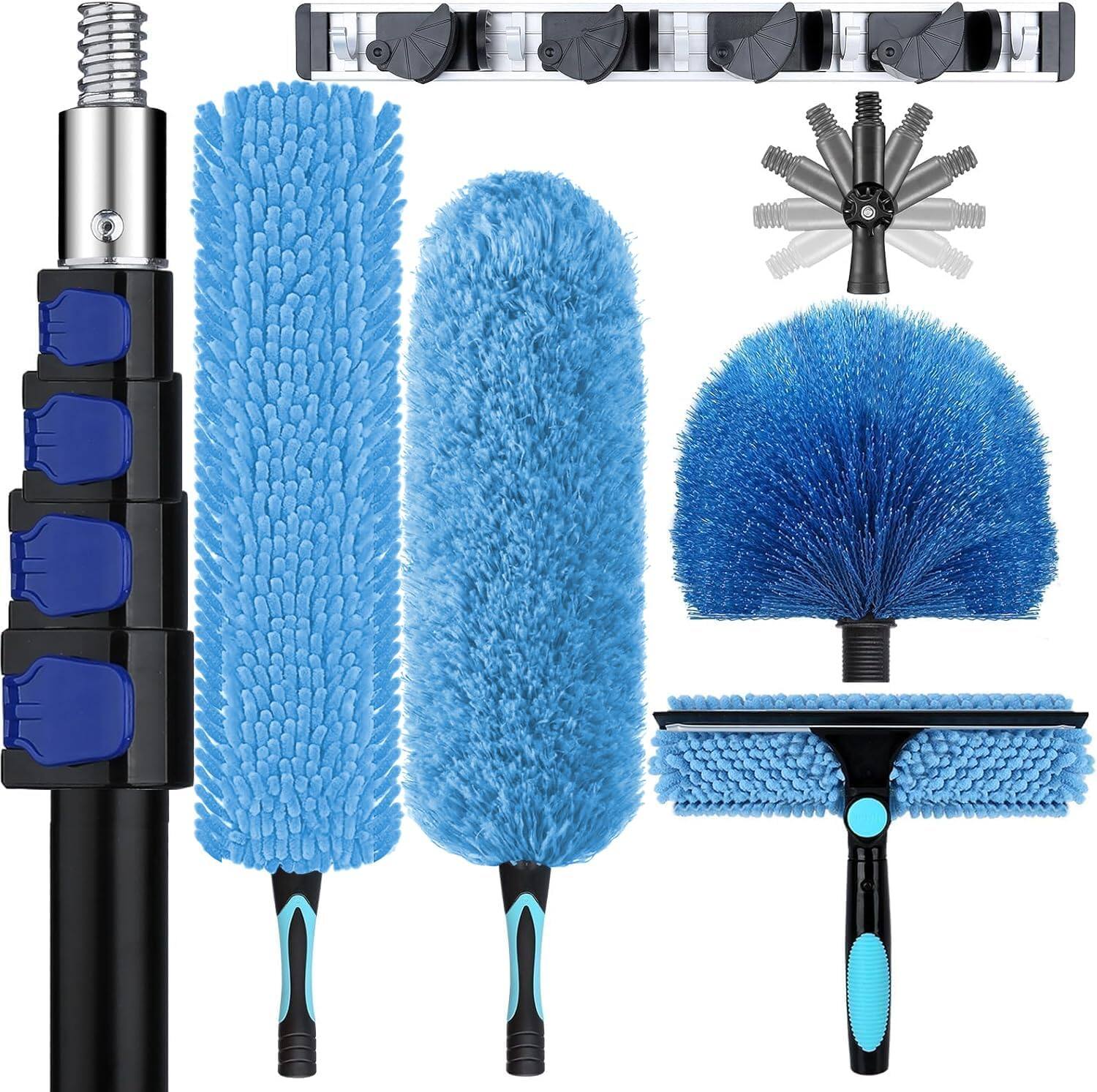 blue 20ft High Ceiling Duster Kits with 5 12ft Heavy Duty Extension ...