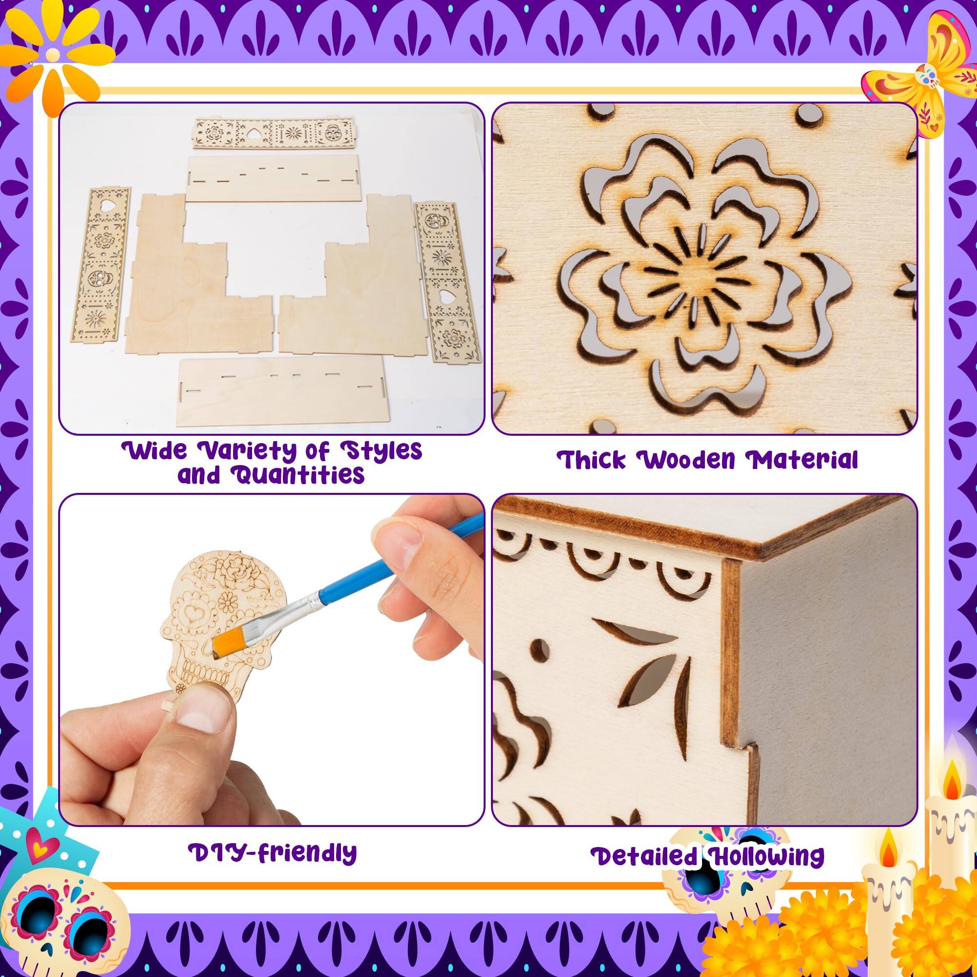 Stylel Star Day Of Dead Ofrenda Box Dia De Los Muertos Wooden ...